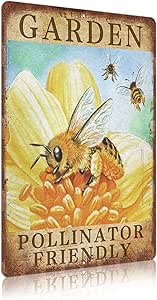 Amazon.com : Vintage Garden Signs Pollinator Friendly Bee Retro Yard ...