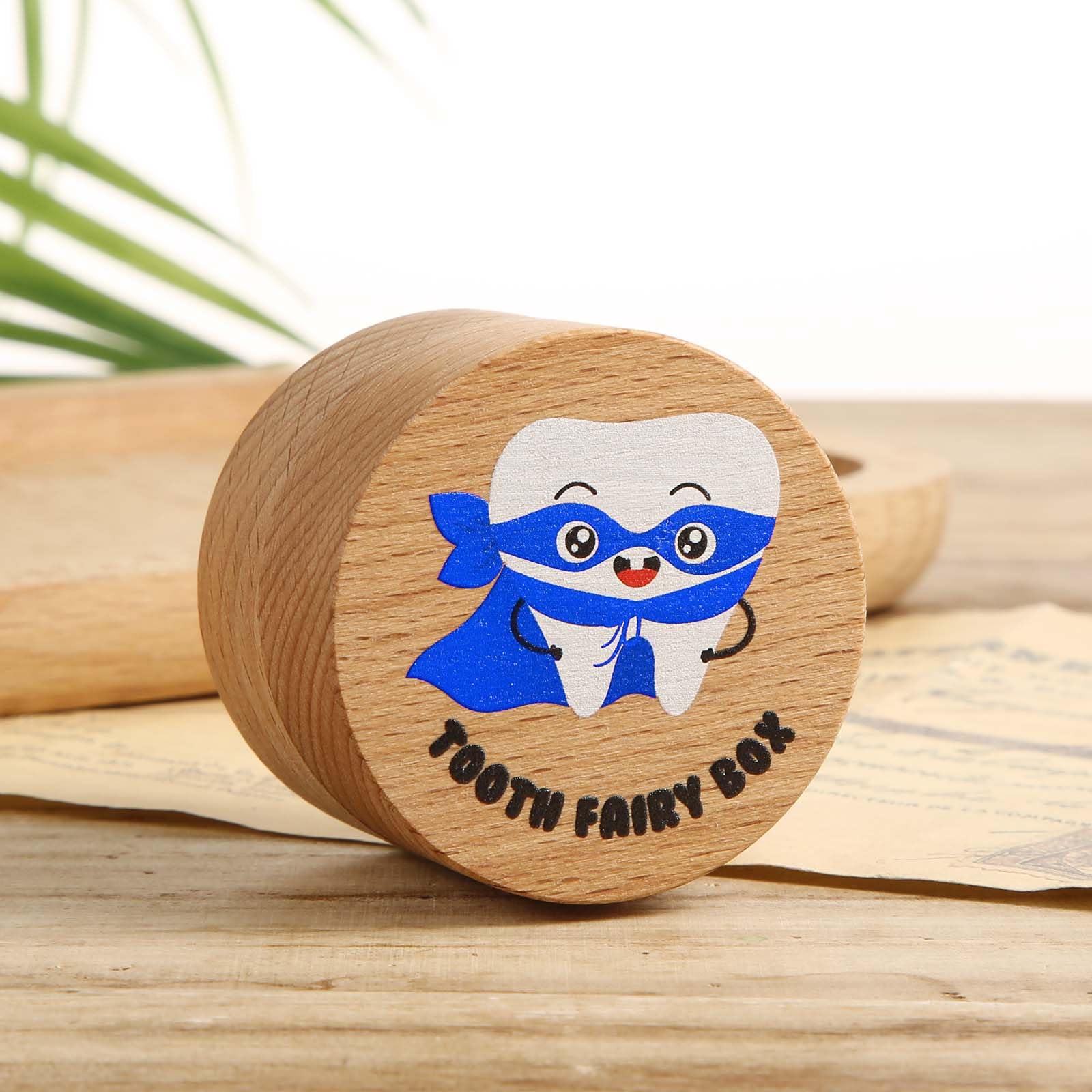 Snapklik.com : Tooth Fairy Box, Colored Tooth Box For Boys Cute Wooden ...