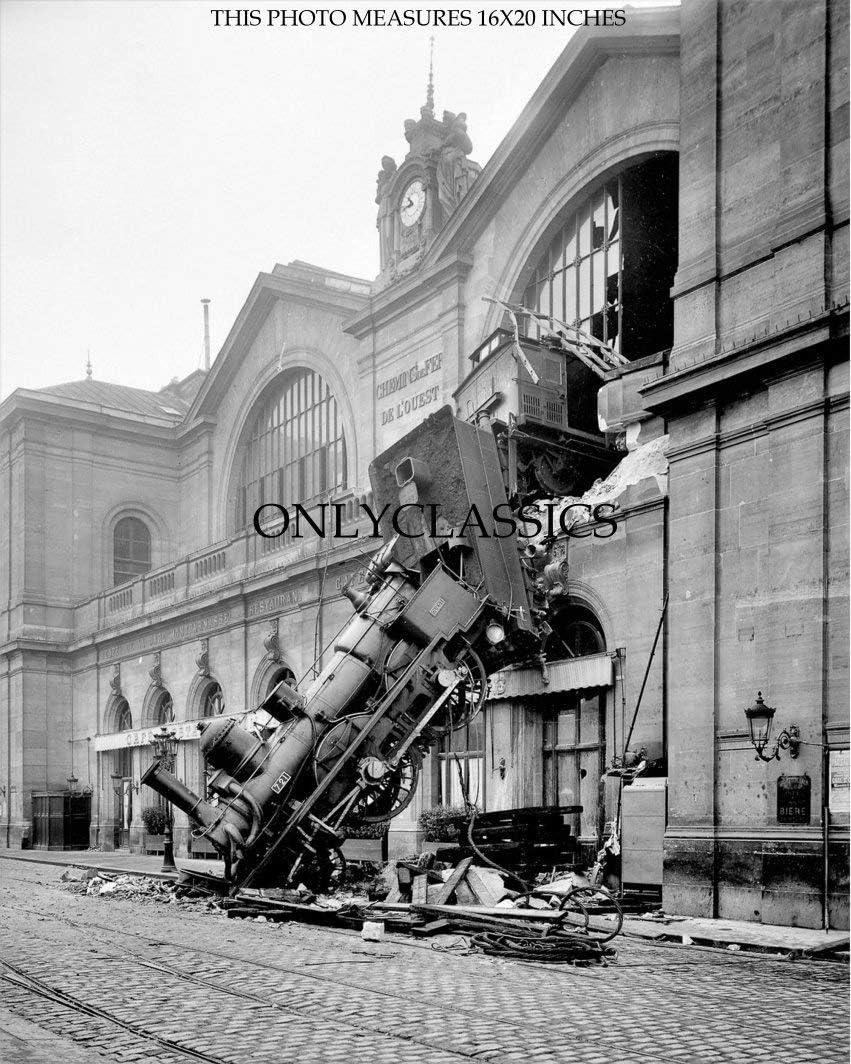 Amazon.com: OnlyClassics 1895 STEAM Train LOCO 721 Wreck 16X20 Photo ...