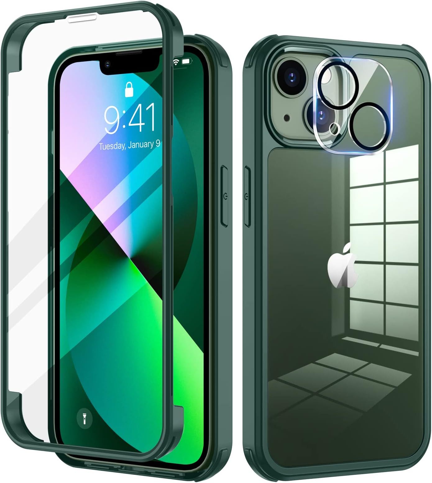 seacosmo Coque iPhone 15 6,1 Pouces, Antichoc Housse avec Verre Trempé ...