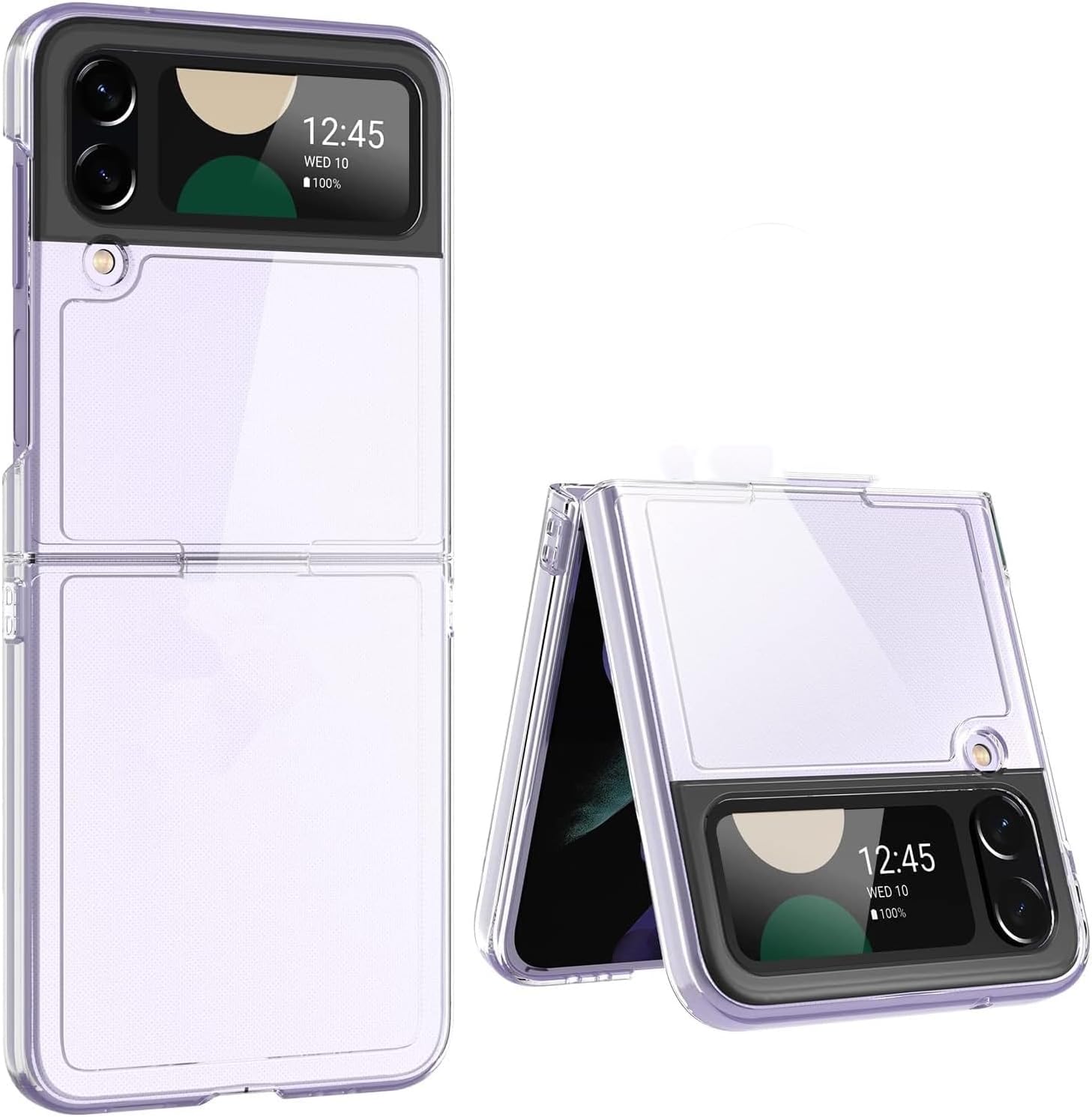 for Samsung Galaxy Z Flip 4 Case: Clear Shockproof Protective Phone ...