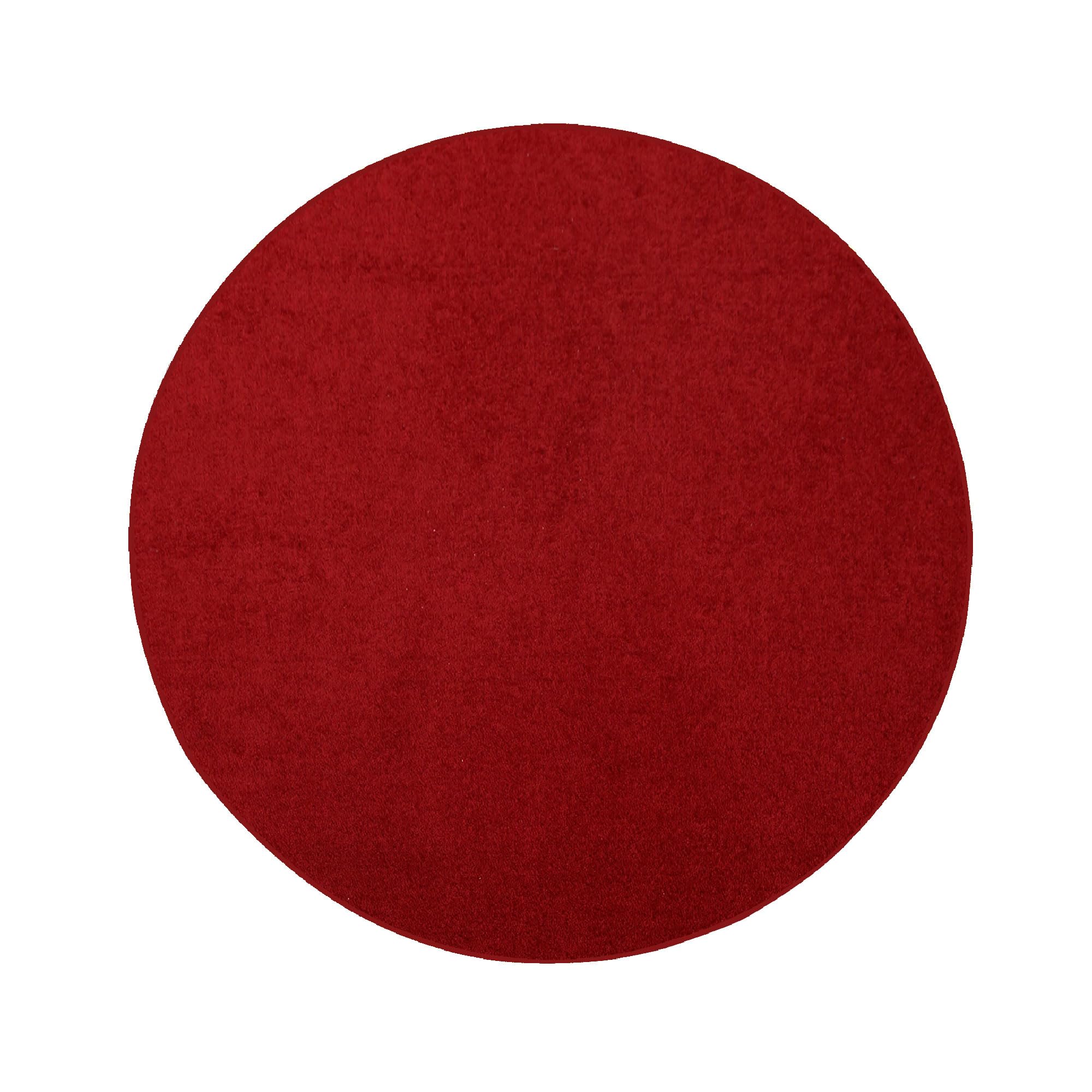 Amazon.com: Pet Friendly Solid Color Area Rugs Red - 3' Round, Indoor ...