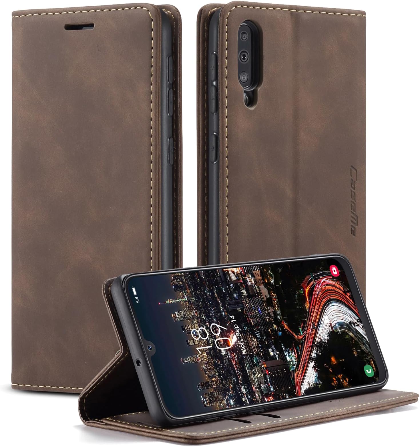 Amazon.com: Galaxy A50 Case,Bpowe Leather Wallet Case Classic Design ...