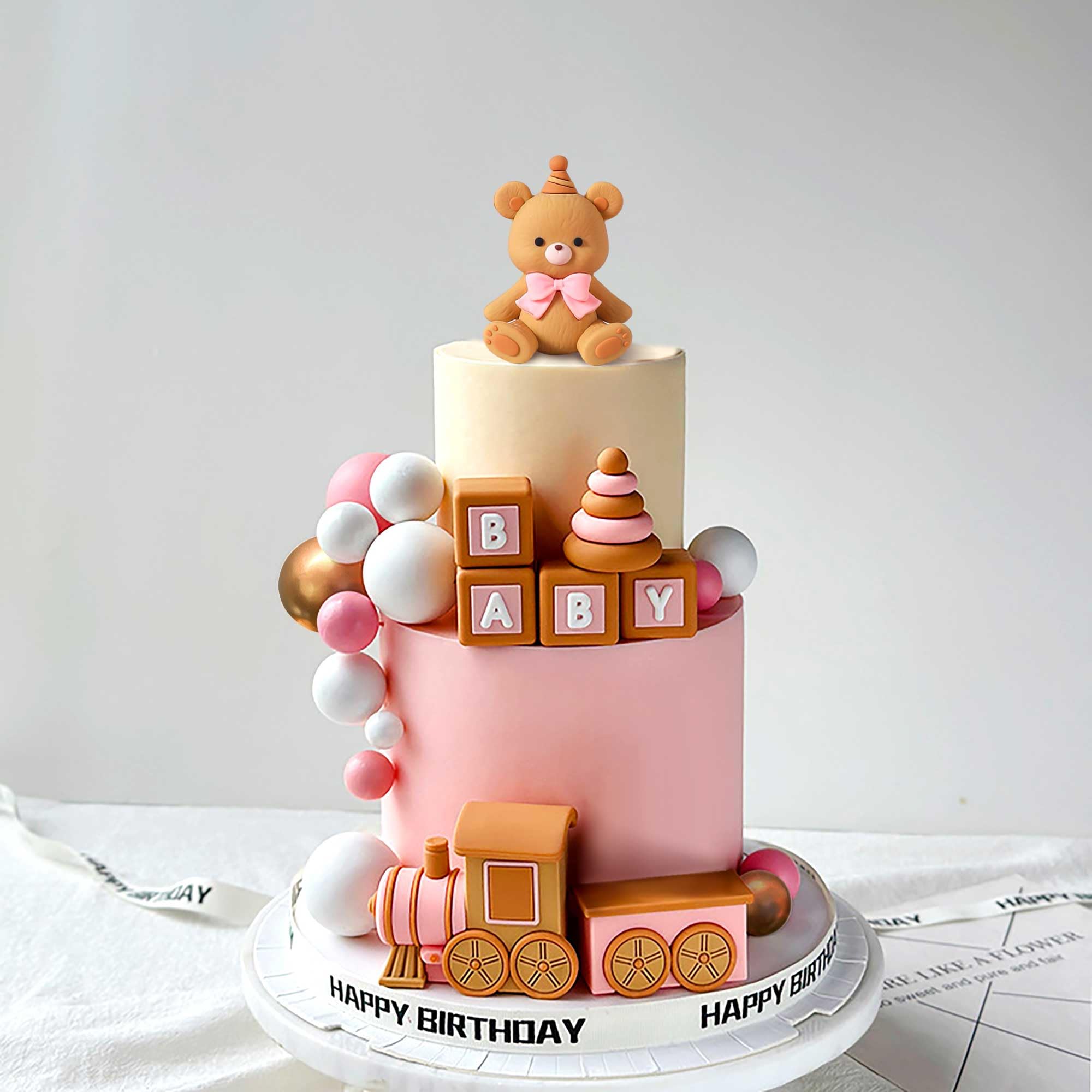 Cake Decorating Kit Blue Balls Bear Baby Shower Cake Topper - Bears ...