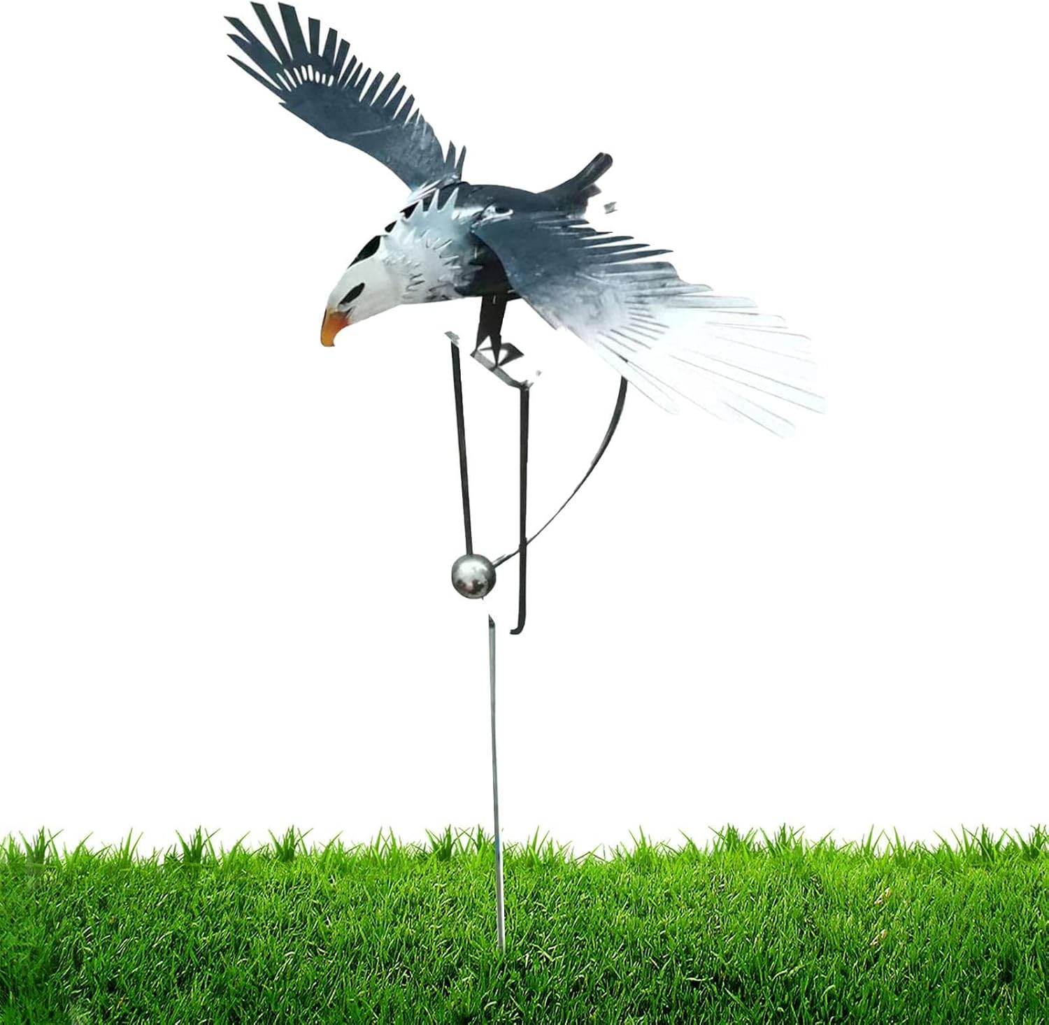 Bald Eagle Single Ball Wind Rocker Bald Eagle Wind Spinner Windmill ...