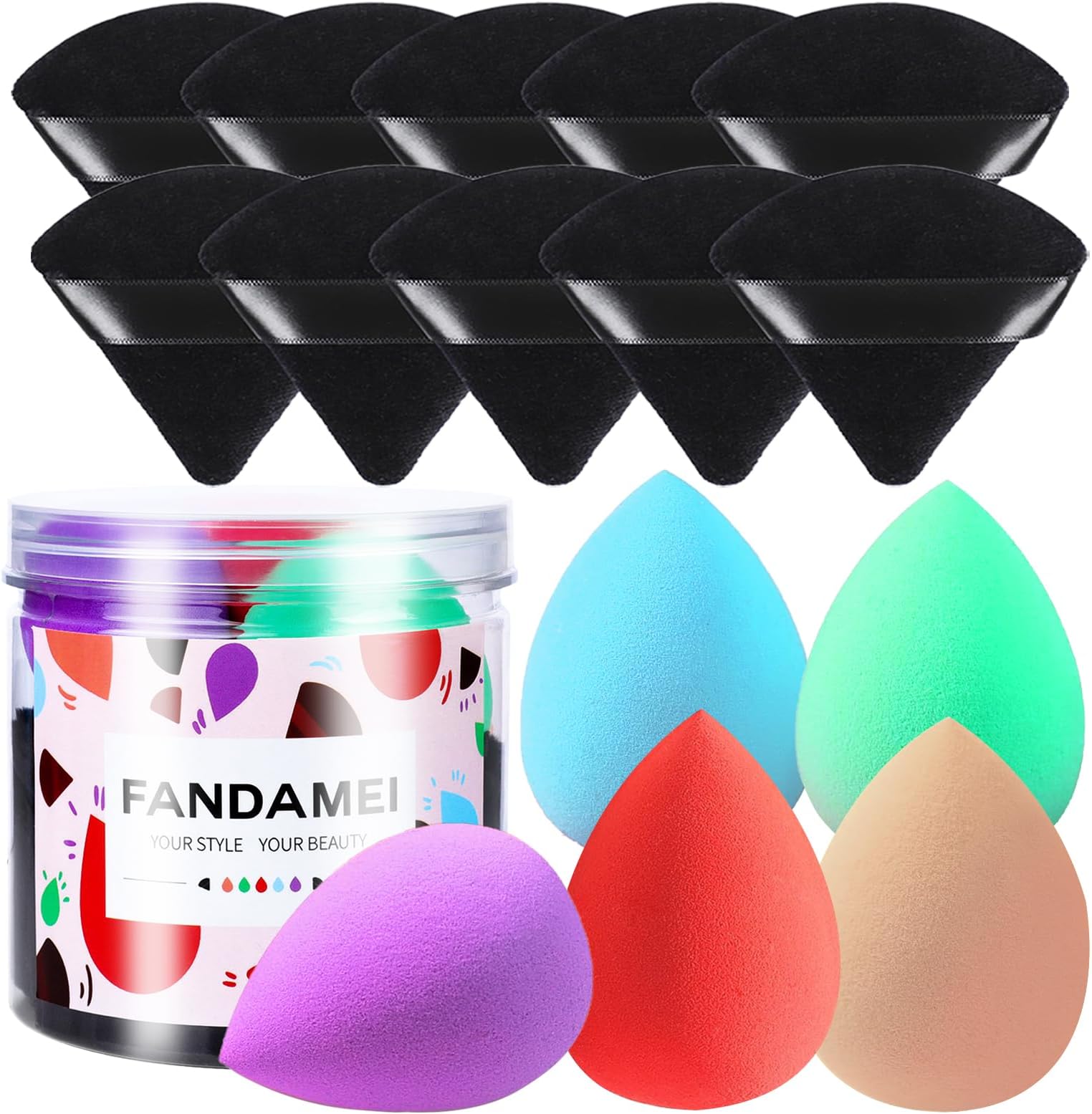 Amazon.com : 6+6 Professional Makeup Sponge Set,2.76 inch Portable Soft ...