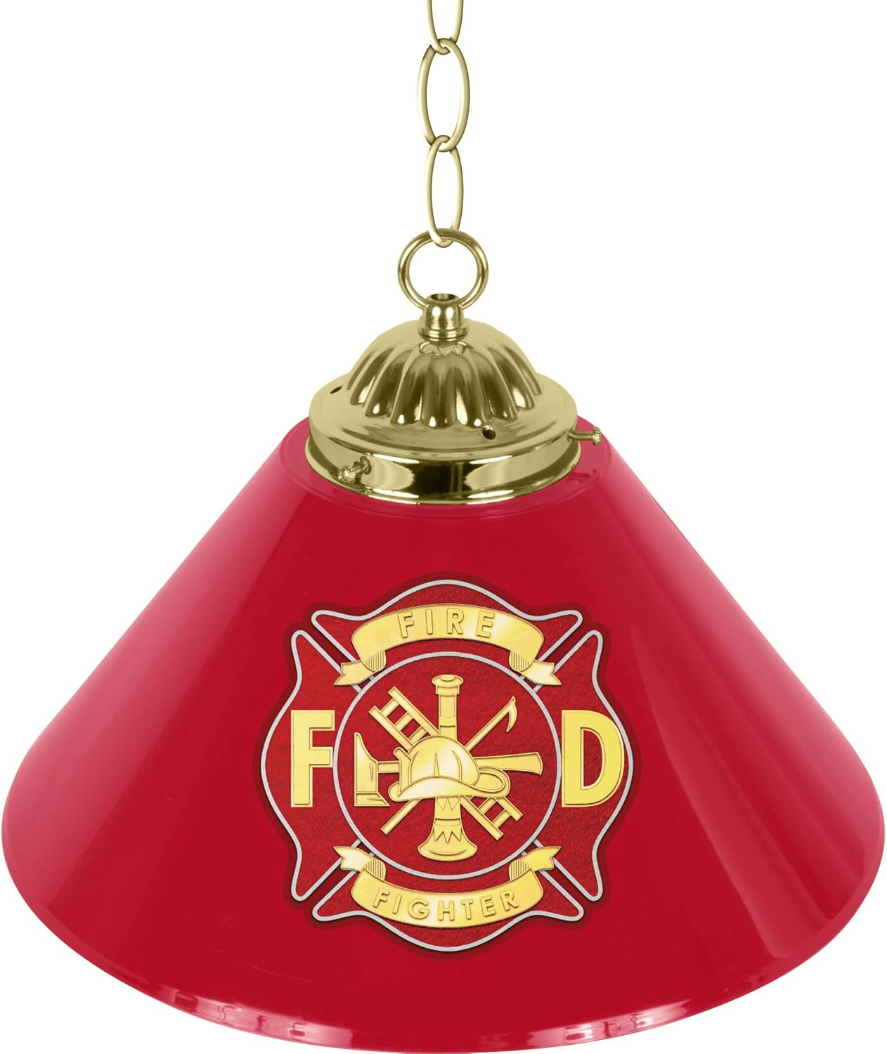 Trademark Gameroom Pendant Light - Fire Fighter 14-Inch Single Hanging ...