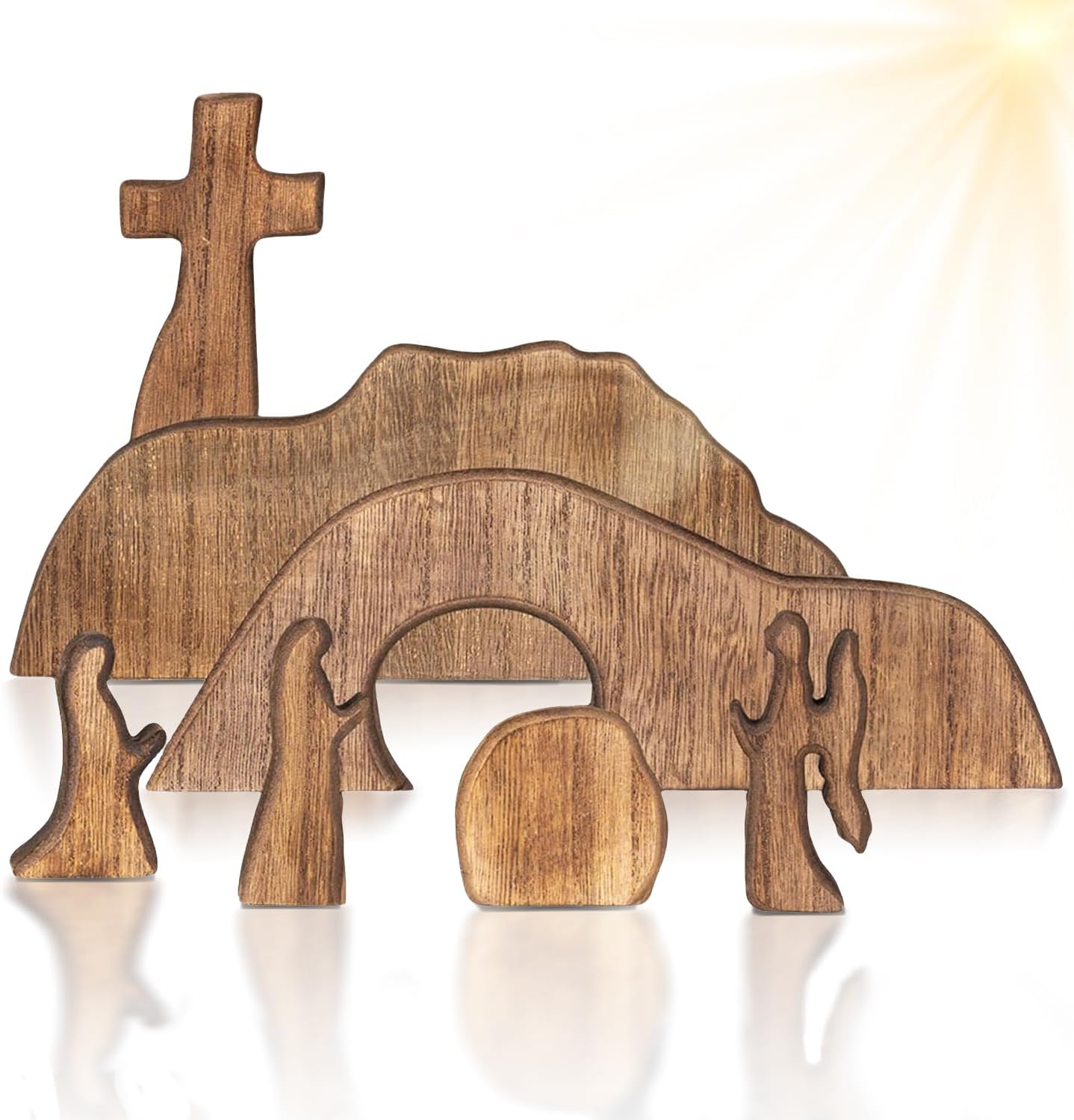 Amazon.com: The Empty Tomb Easter Scene and Cross Decoration, Jesus ...
