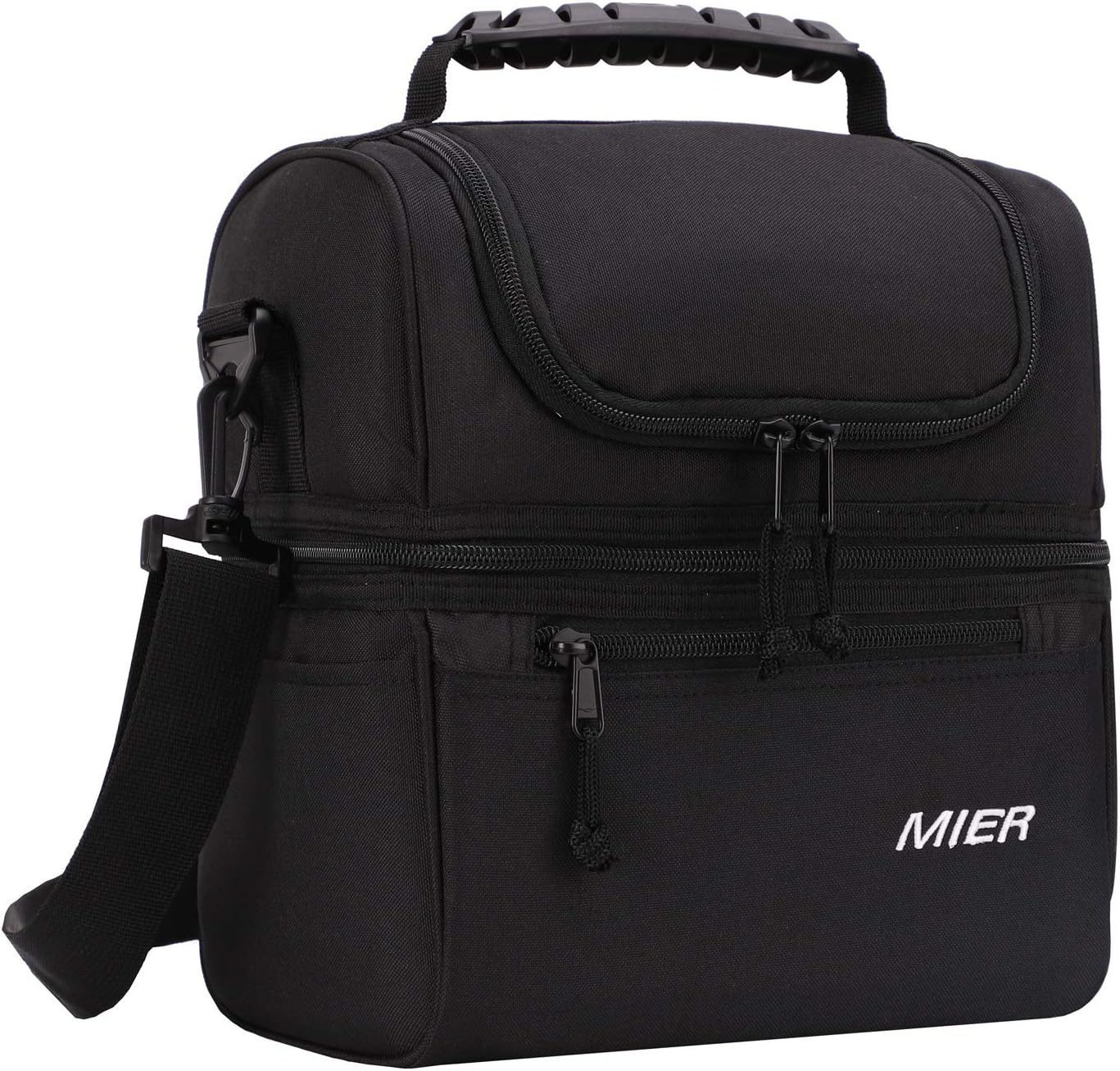 Amazon.com: MIER 2 Compartment Lunch Bag for Men Women, Leakproof ...