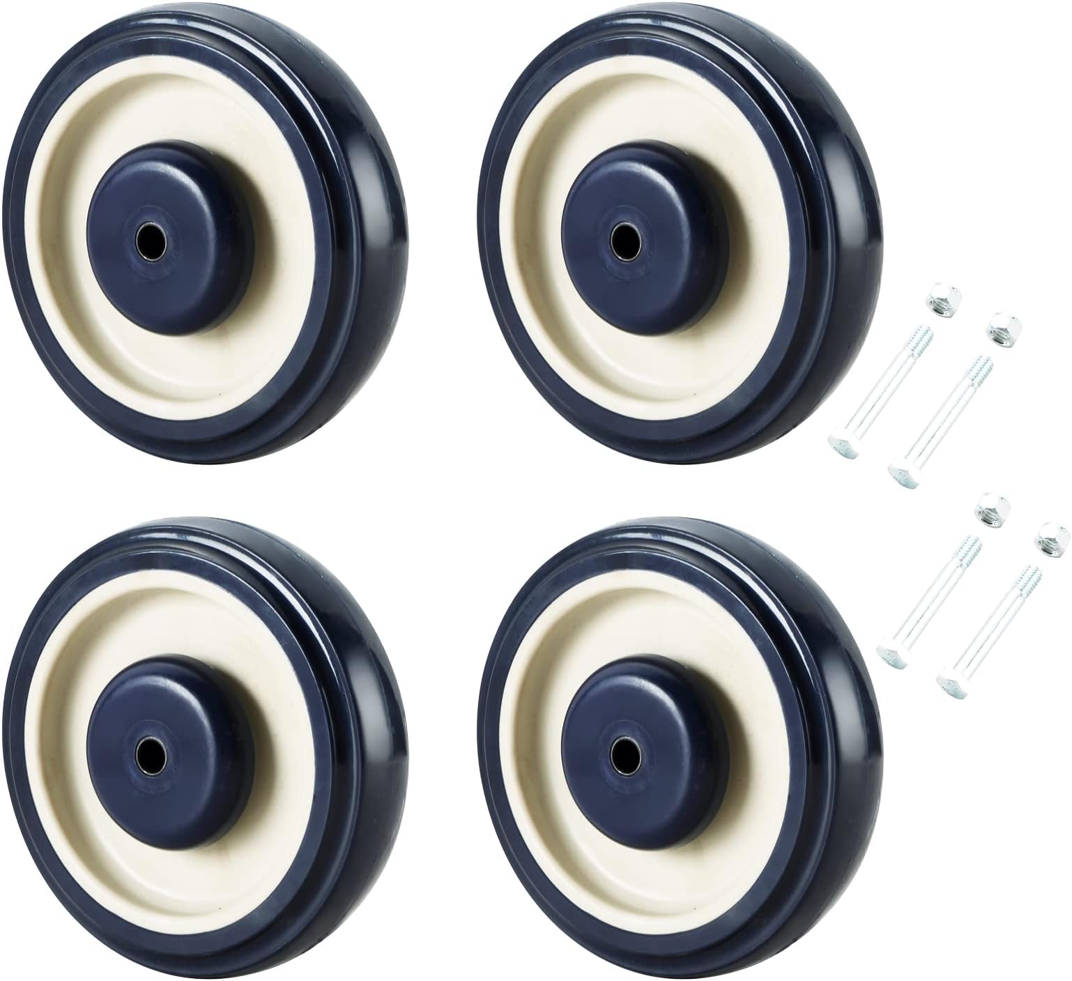 Amazon.com: FLKQC 4Pack Shopping Cart Replacement Wheels Kit 5-inch ...