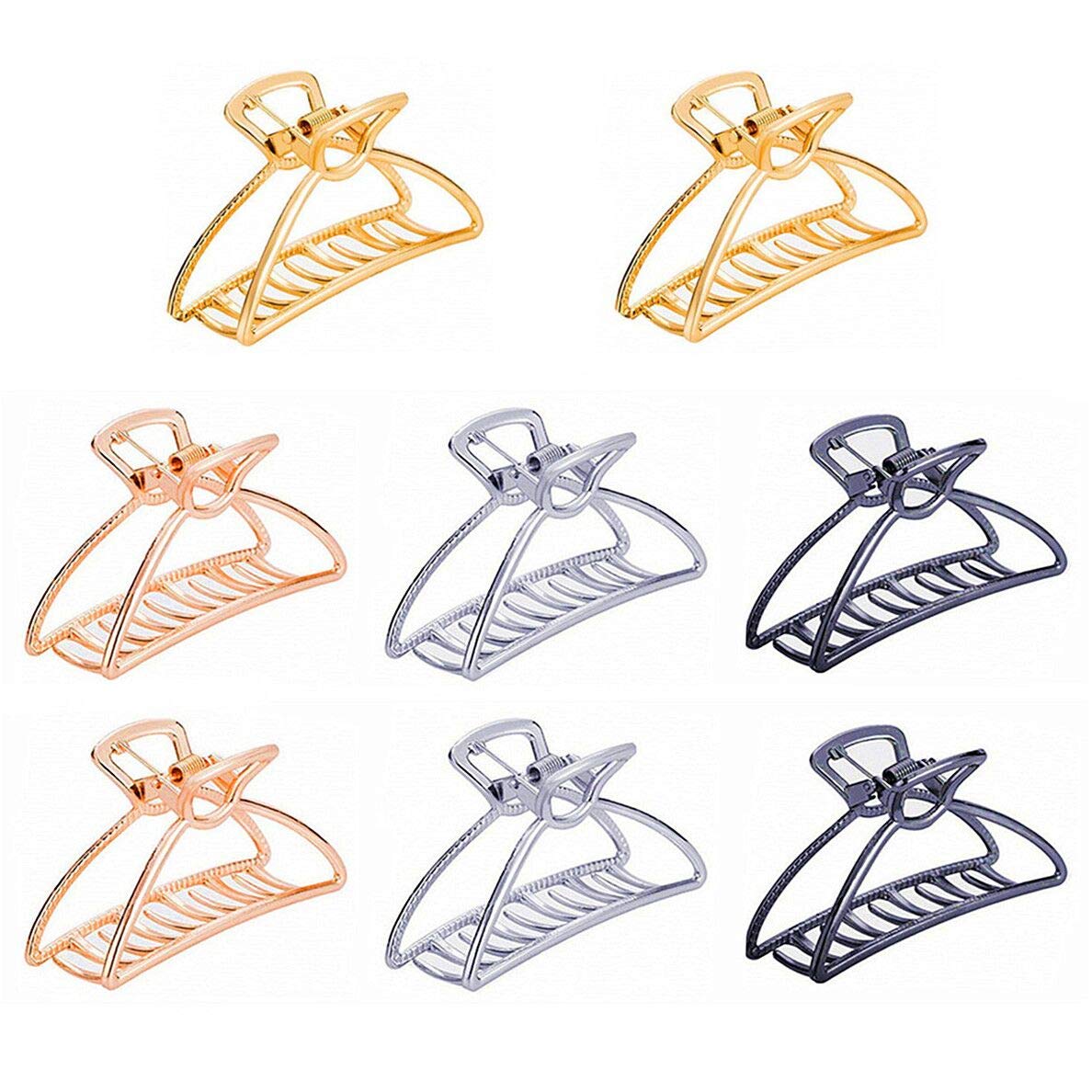 Amazon.com : TANG SONG 8PCS Large Metal Hair Claw Clips Hair Catch ...