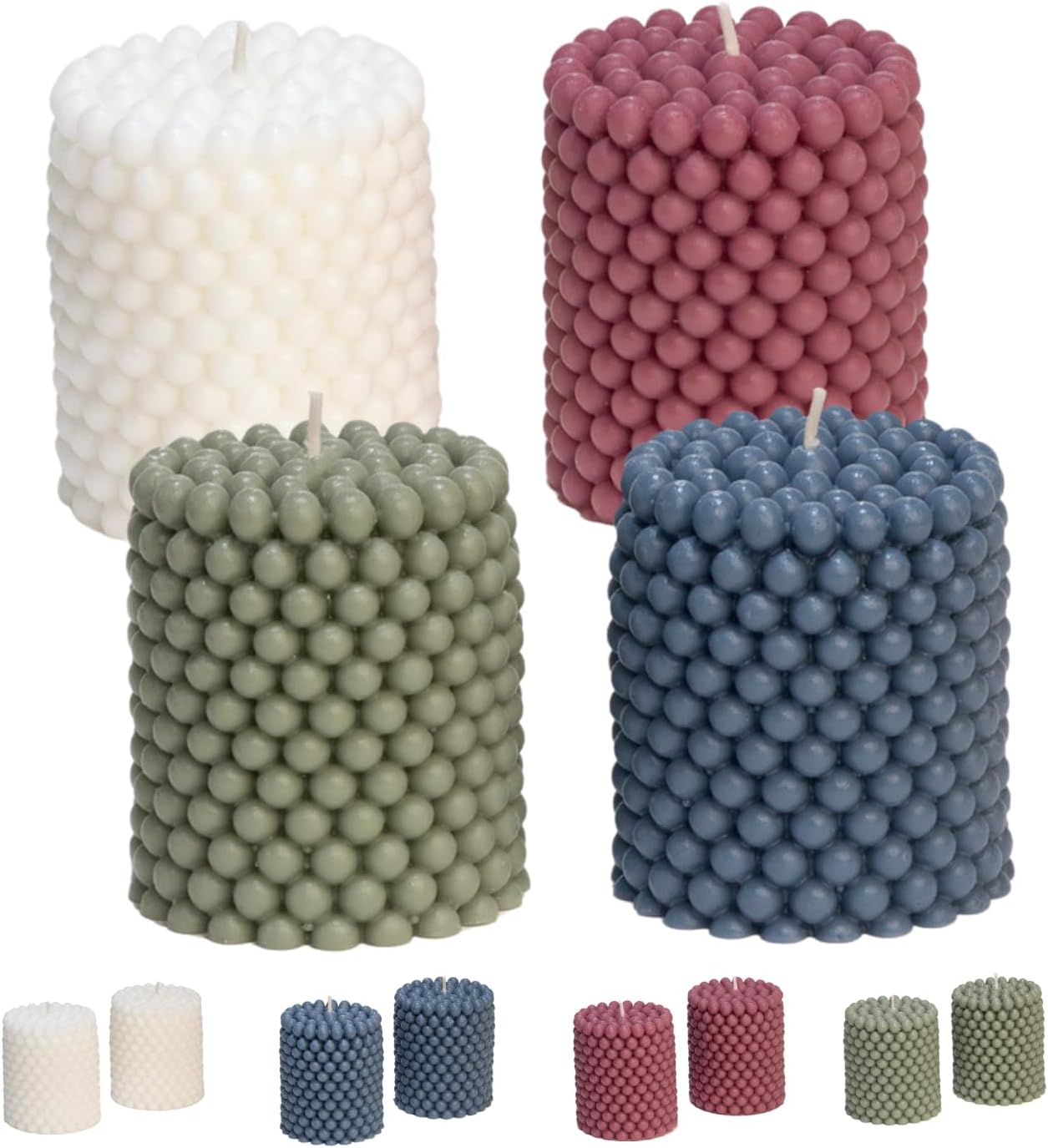 Amazon.com: Hearthfire Hygge Bubble Candle Soy Candle Sets | Unscented ...