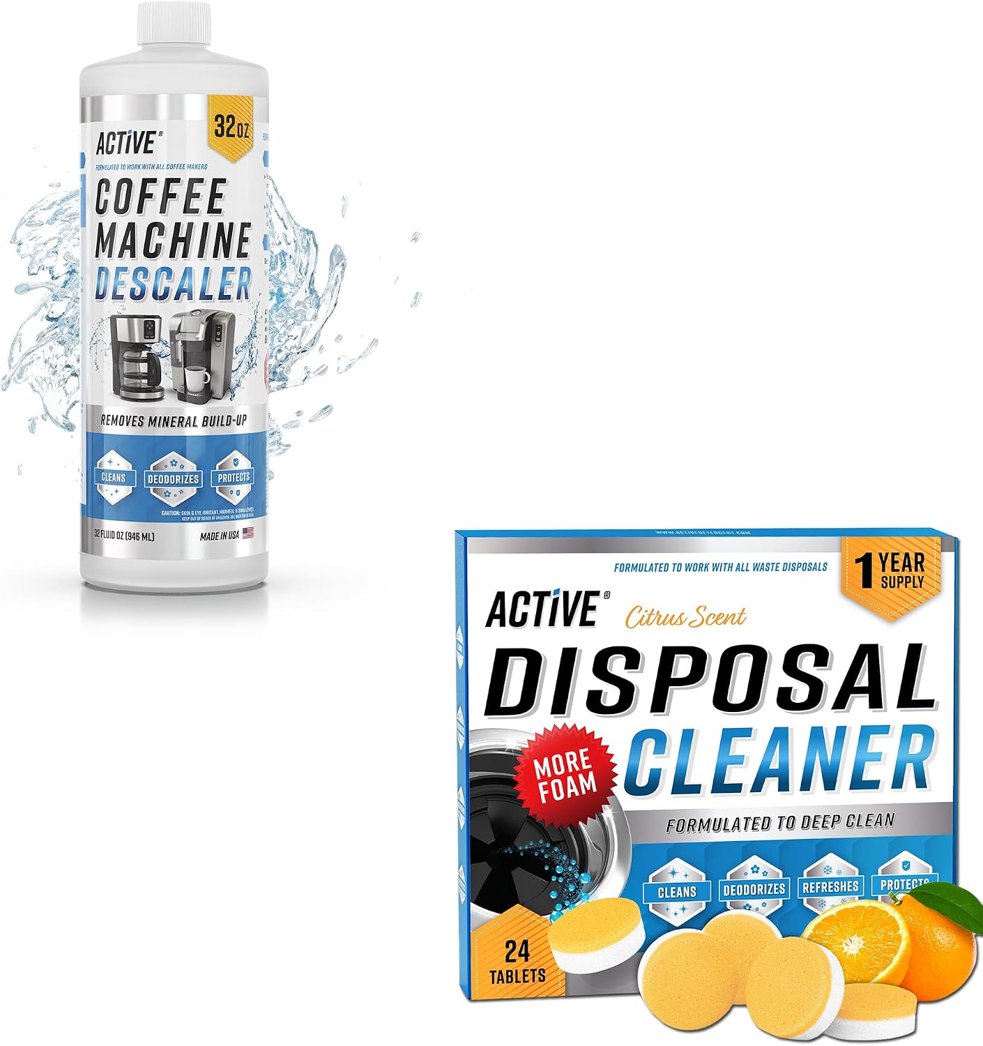 Amazon.com: ACTIVE Coffee Machine Descaler and Disposal Cleaner Tablets ...