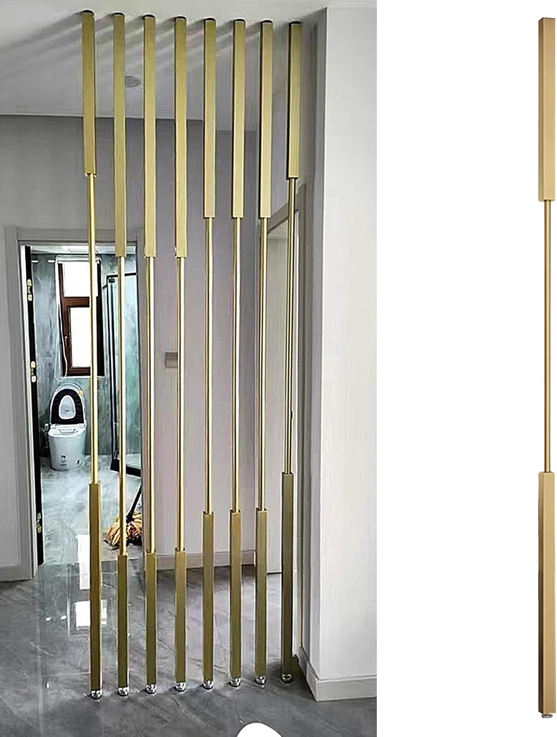 Amazon.com - 5/8/10Pc Wall Partition Room Divider Floor to Ceiling, 65 ...