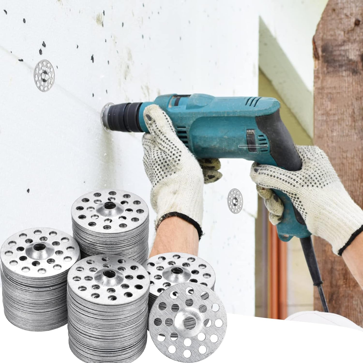 1 Inch Plaster Washers 200 Pcs Plaster Buttons Metal Washers for Screws ...