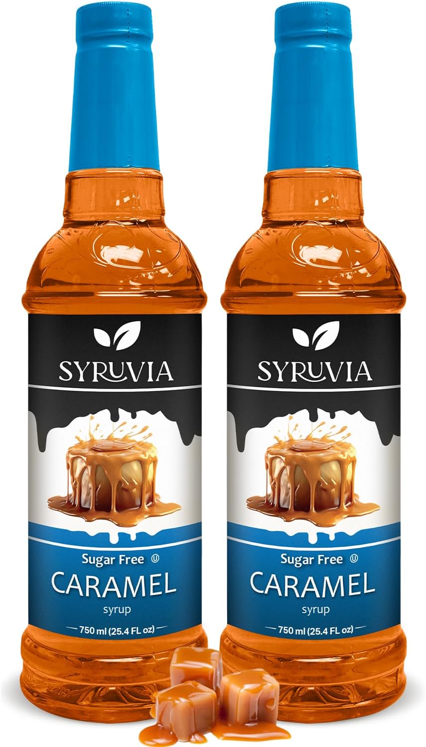 Amazon.com: Syruvia 4 Pack Sugar-Free Coconut Coffee Syrup – 25.4 fl oz ...