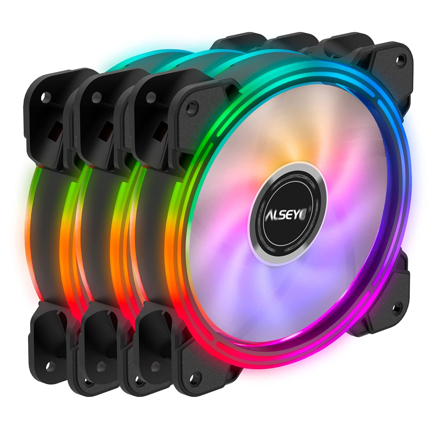 ALSEYE HALO 4.0 120MM 3in1 RGB Computer Chassis Fan with Commander ...