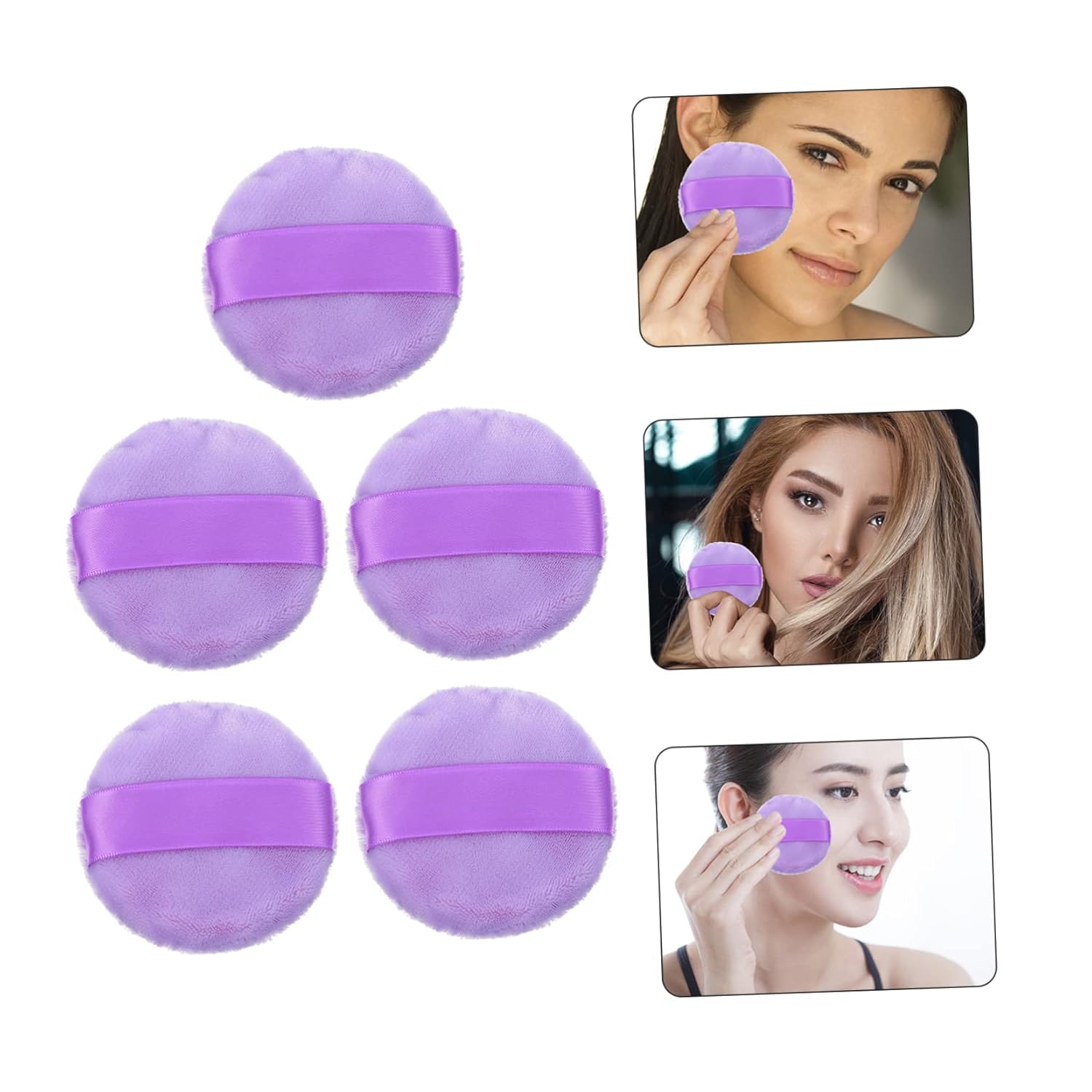 Beatifufu 5pcs Powder Puff Powder Puff Dusting Powder Puff Contouring ...