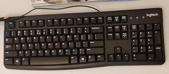 Logitech K120 Wired Business Keyboard, QWERTY US International Layout ...