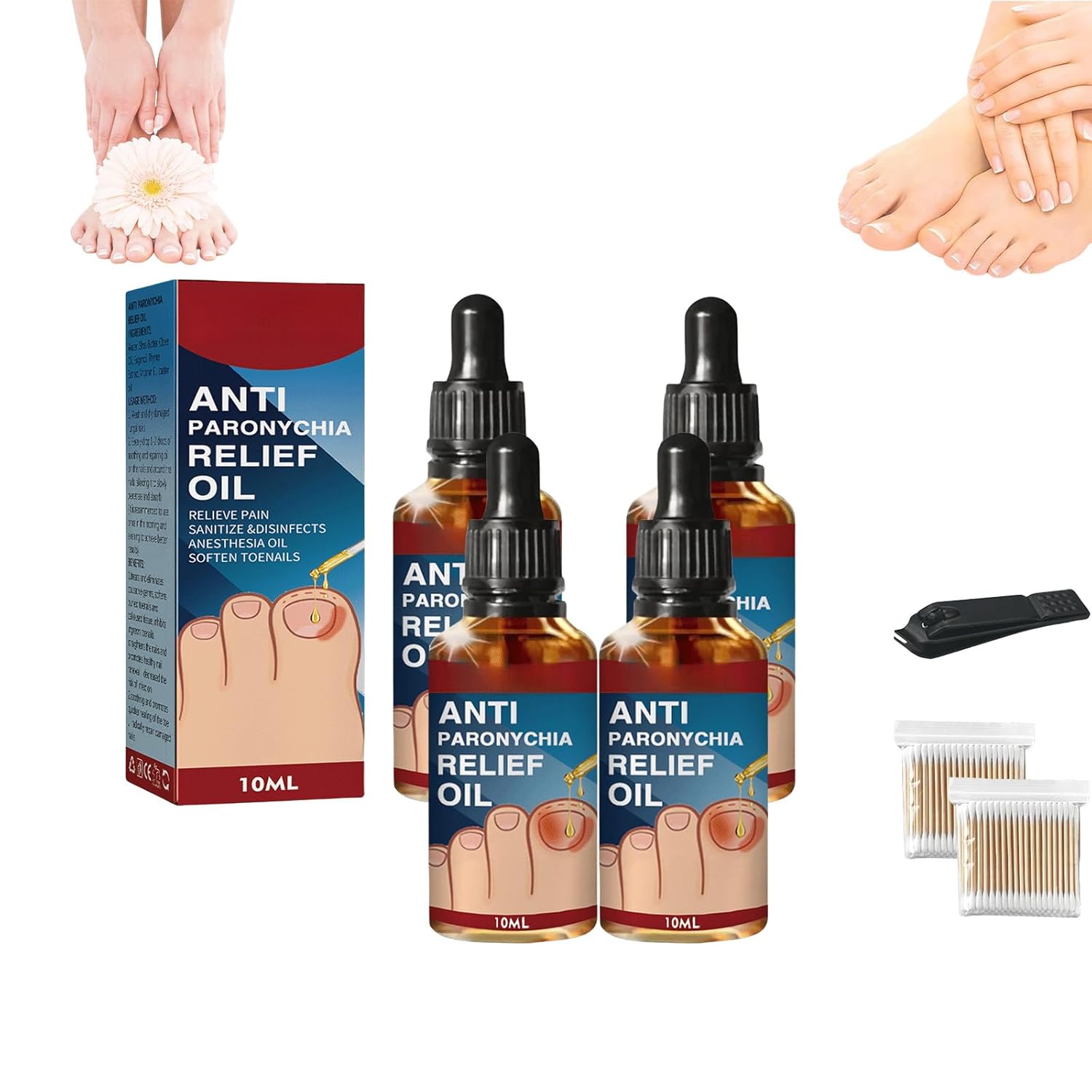 Amazon.com : German Toenailcare Removal Paronychia Oil,4 Bottles Anti ...