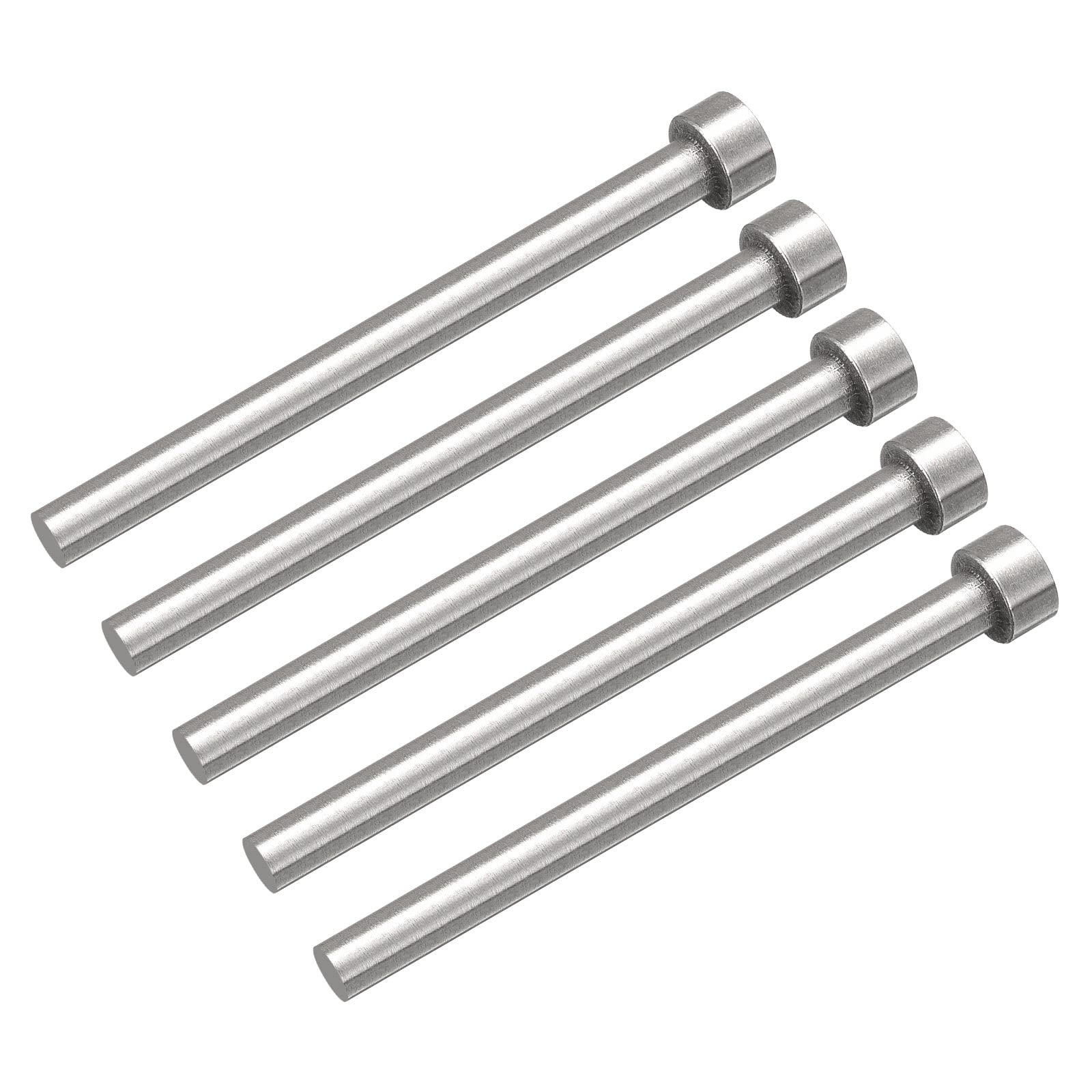 uxcell Straight Ejector Pins, 6.5mm (1/4") Dia. 65Mn Steel Round Tip ...