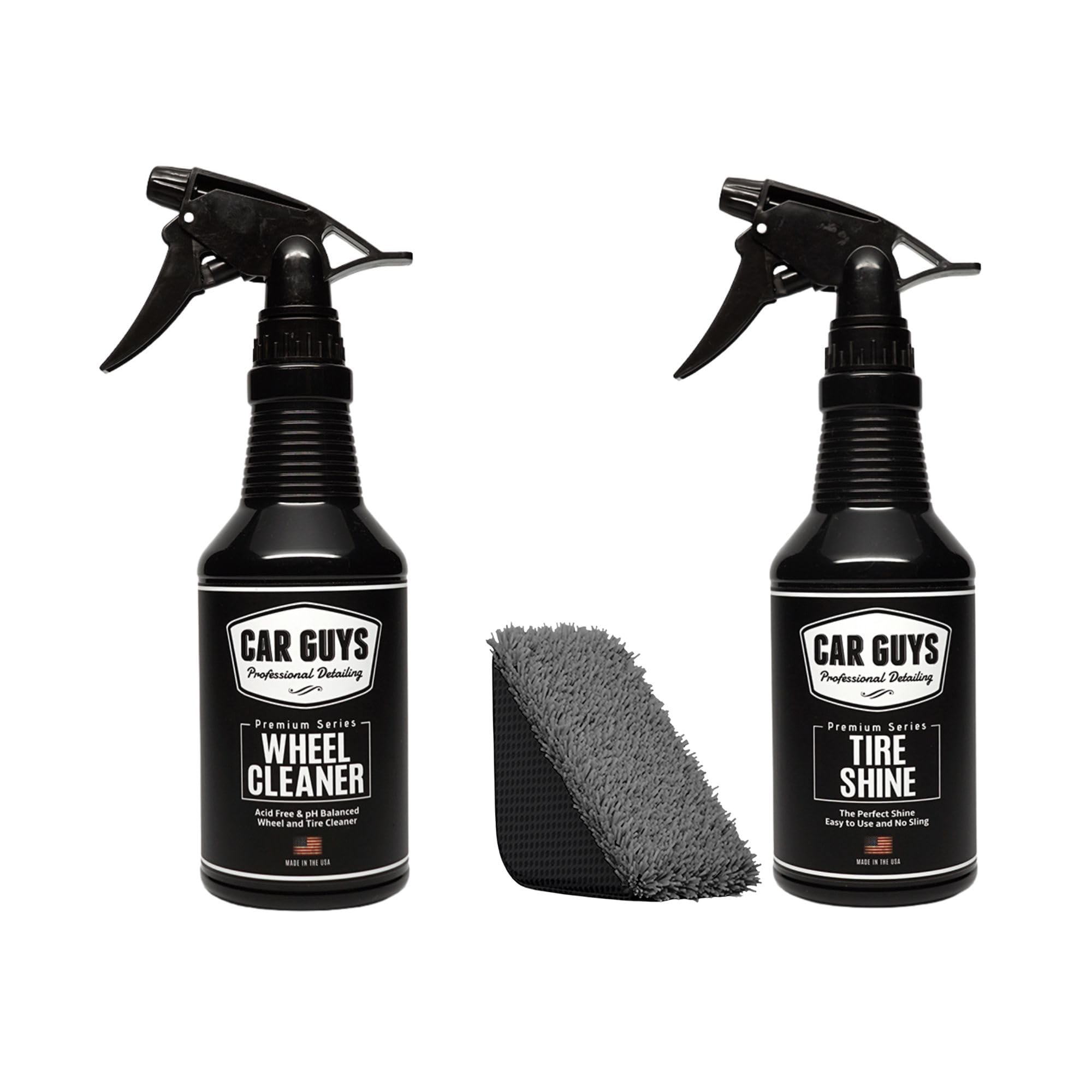 Amazon.com: CAR GUYS Wheel Detailing Kit | Tire Shine 18 Oz & Wheel ...