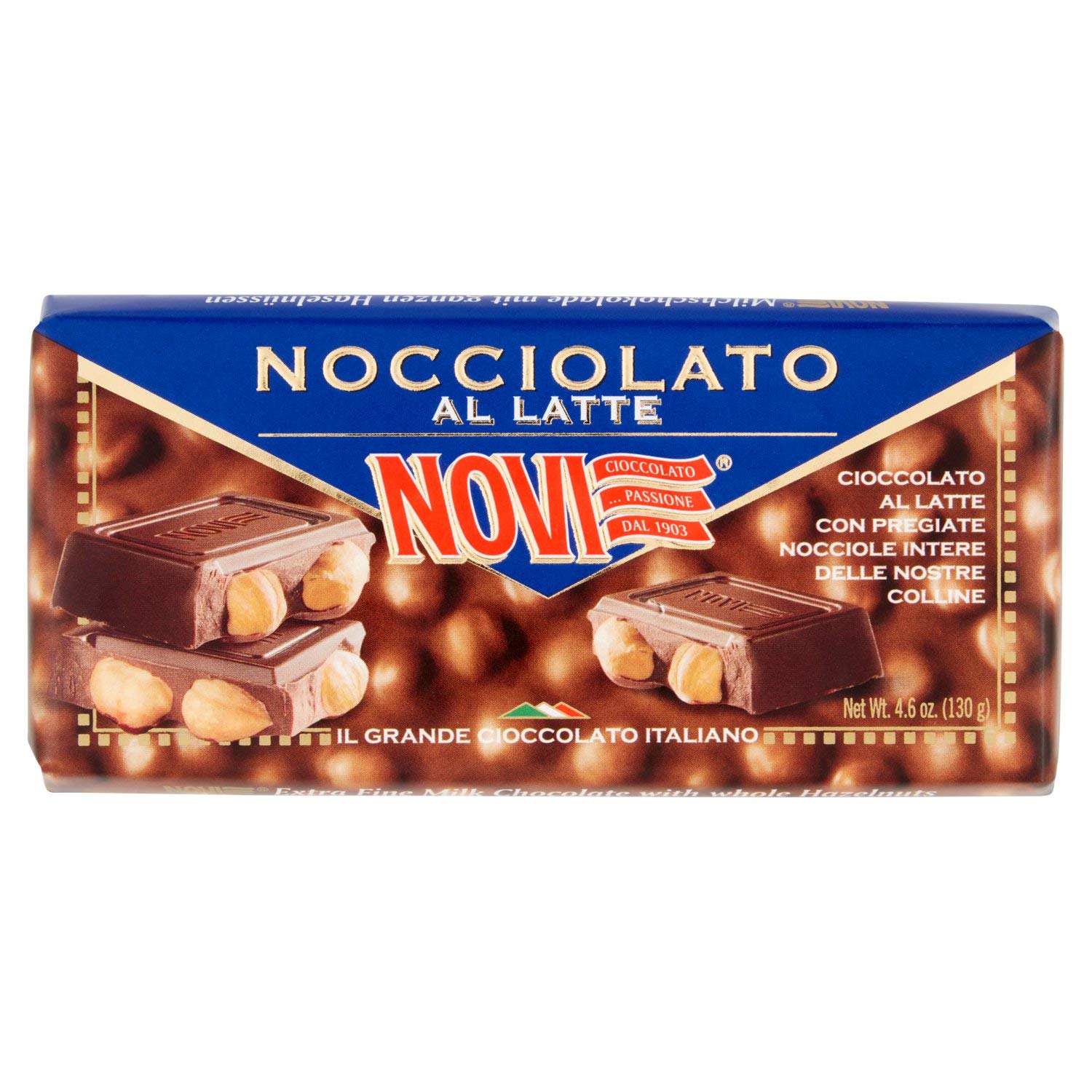 Buy Novi Nocciolato Chocolate & Hazelnuts Bar 130g Online at desertcart ...