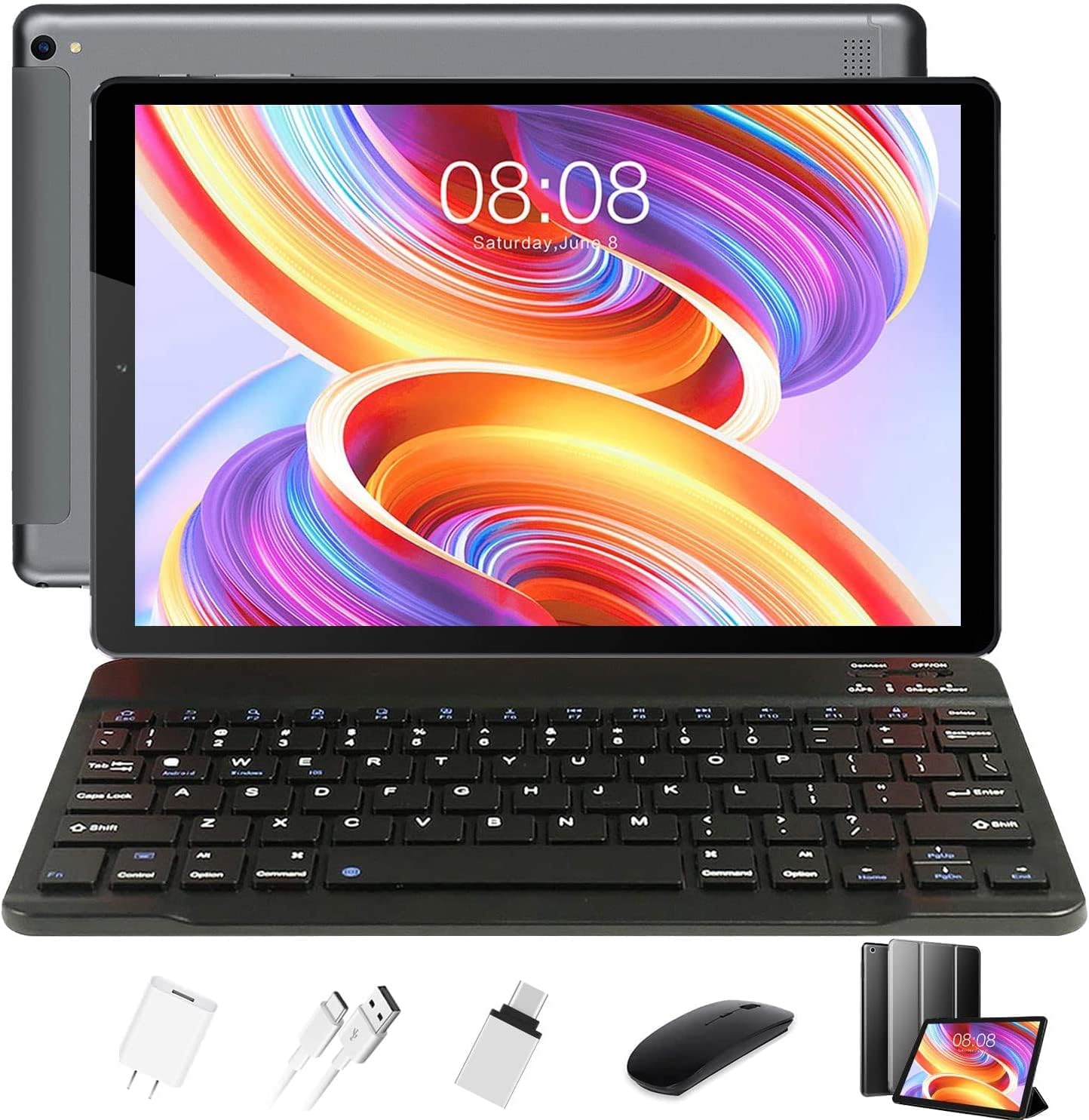 Amazon.com: DUODUOGO 5G WiFi Android 11 Tablet,2 in 1 Tablet 10.1 Inch ...