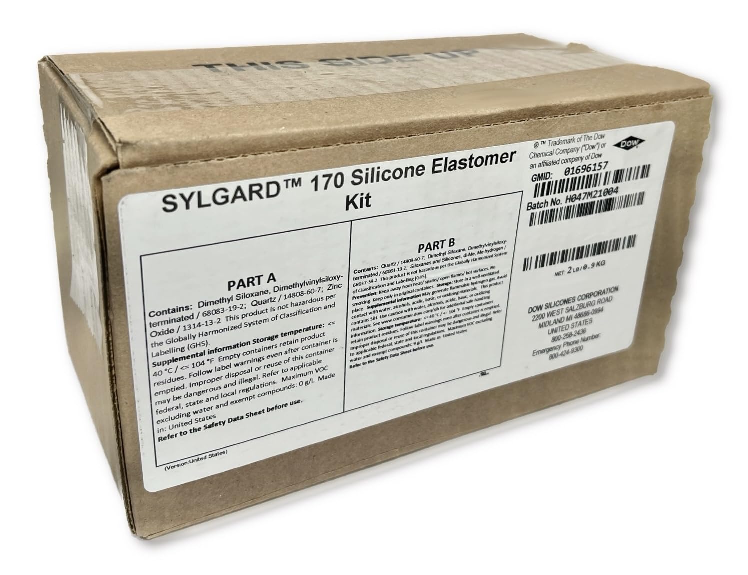 Dow Sylgard 170 Silicone Elastomer Encapsulant Kit, Two-Part 1:1, Black ...