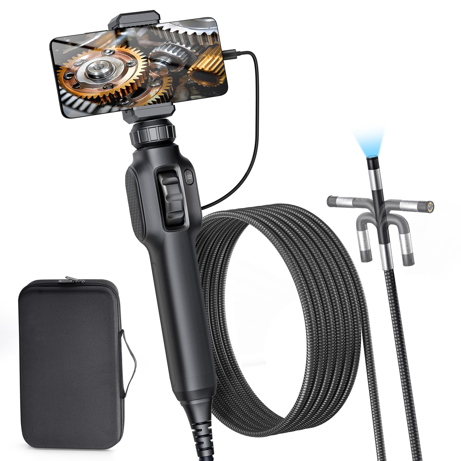 ORASANT 360° Articulating Borescope, Two-Way Endoscope Camera with ...