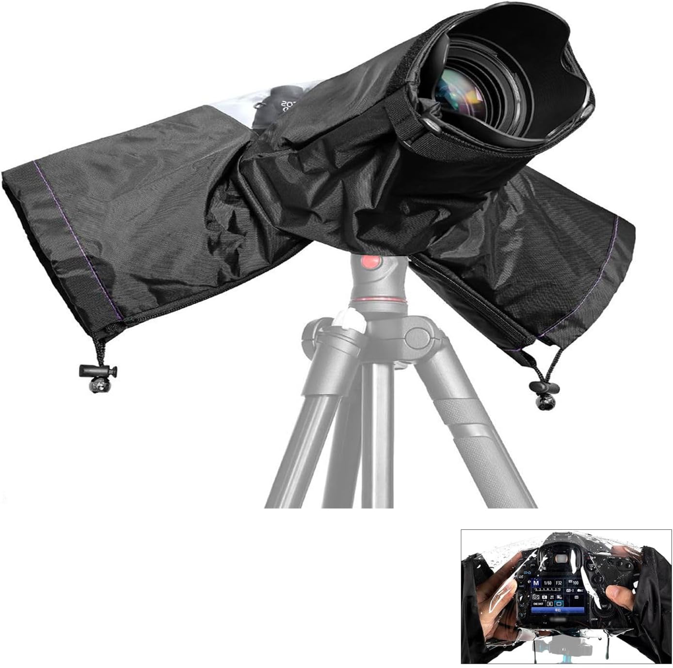 Waterproof Camera Rain Cover – Adjustable DSLR & SLR Weather Shield ...