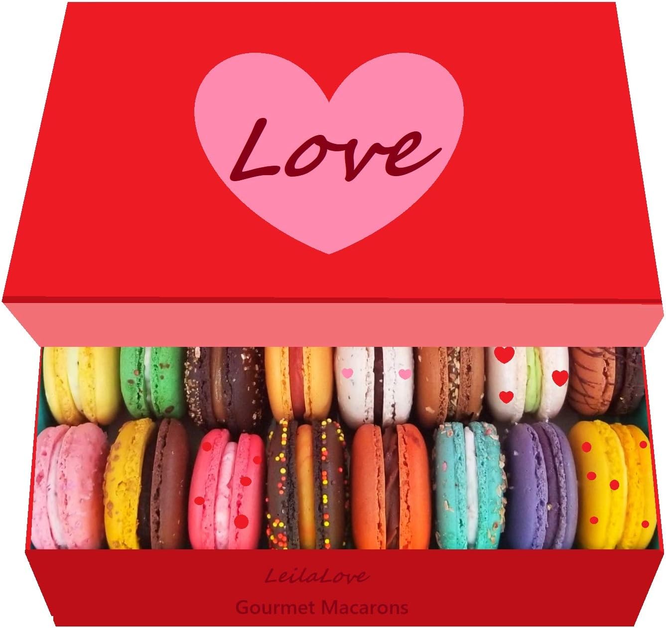 Amazon.com : LeilaLove Macarons 8 gourmet macaron cookies : Packaged ...