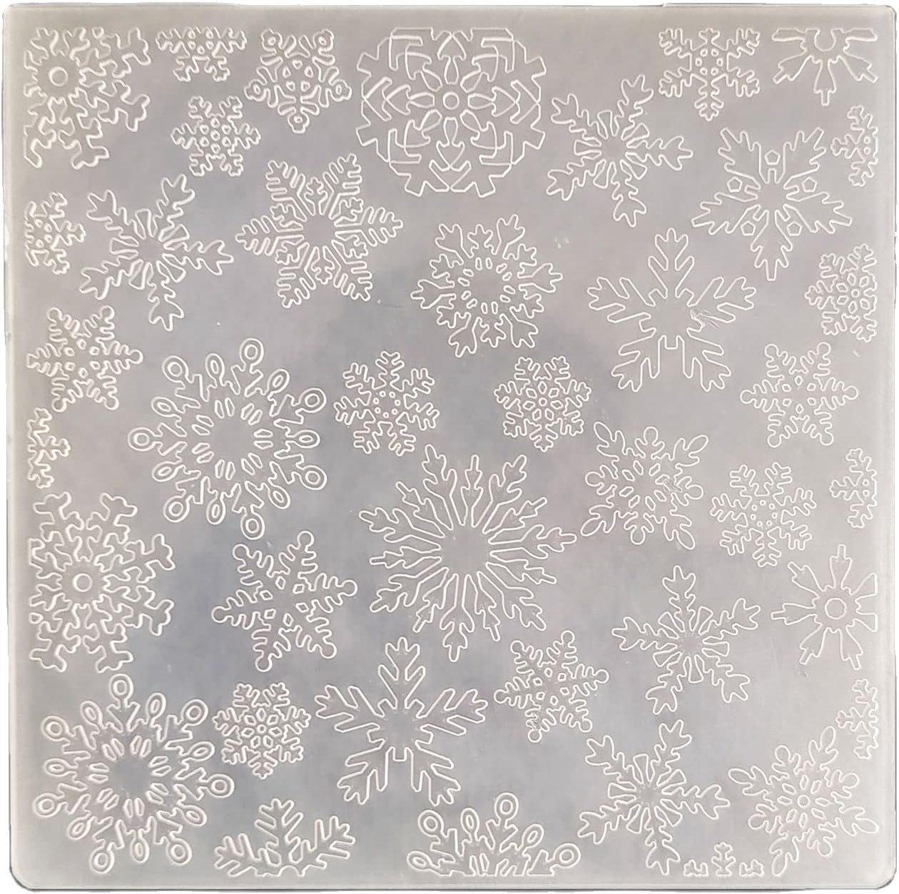 Amazon.com : Kwan Crafts Christmas Snowflake Plastic Embossing Folders ...