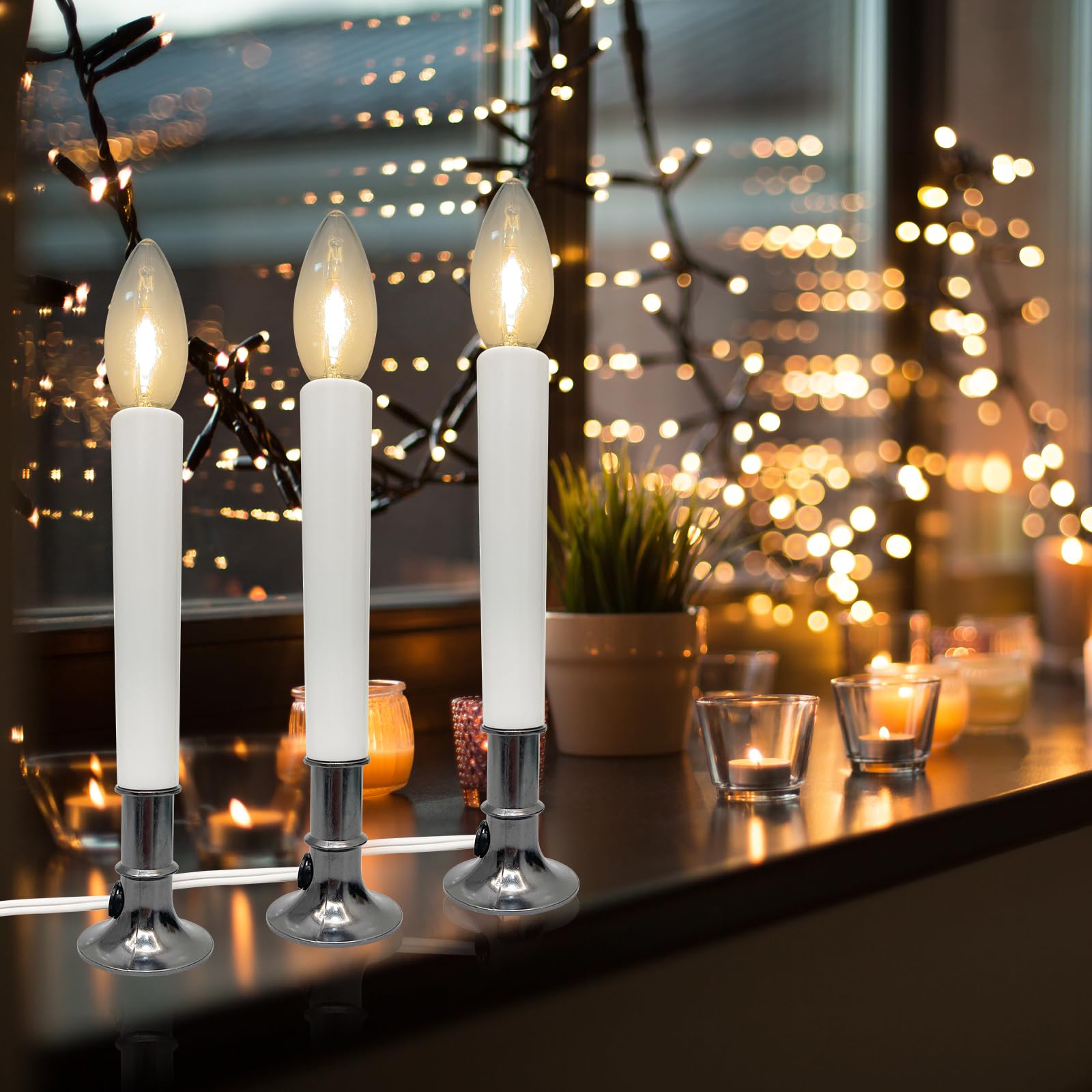 Automatic Cordless Window Candles Darice Electric Candle Lamp With