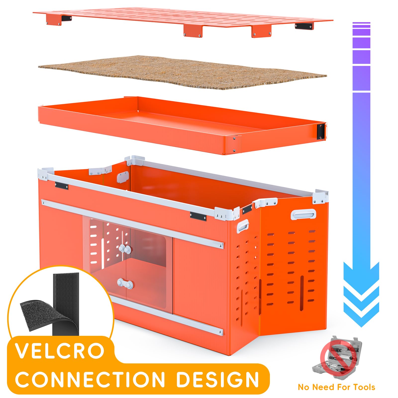 Deluxe Foldable Chick Brooder Box(Red, 48" x 23" x 23"),Big Chicken ...