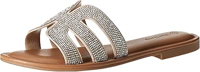 Amazon Brand - Women's Monika Flat H-Band Slide Sandal by The Drop ...