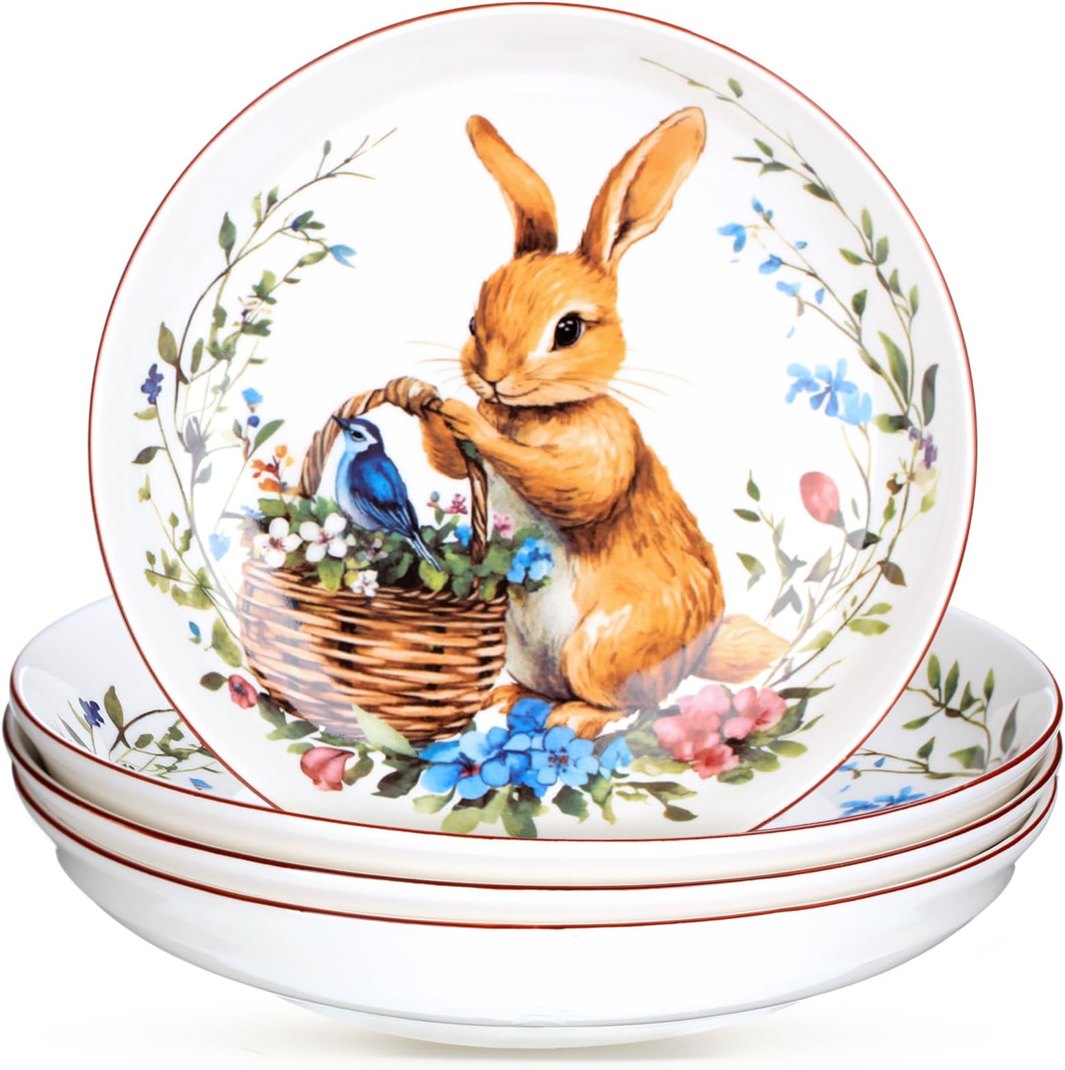 Amazon.com | Spode Meadow Lane Salad Plates | Set of 4 | 8-Inch Dessert ...