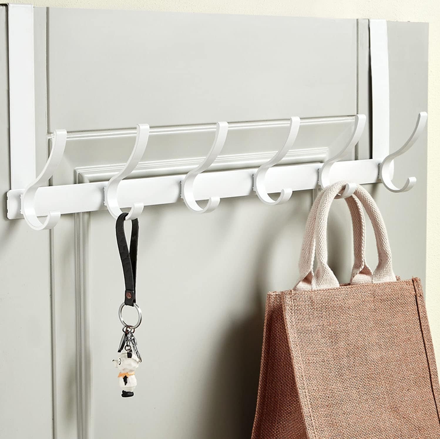 Amazon.com: Jneoace Over The Door Hooks Rack, 6 Door Hanger Hooks, Over ...