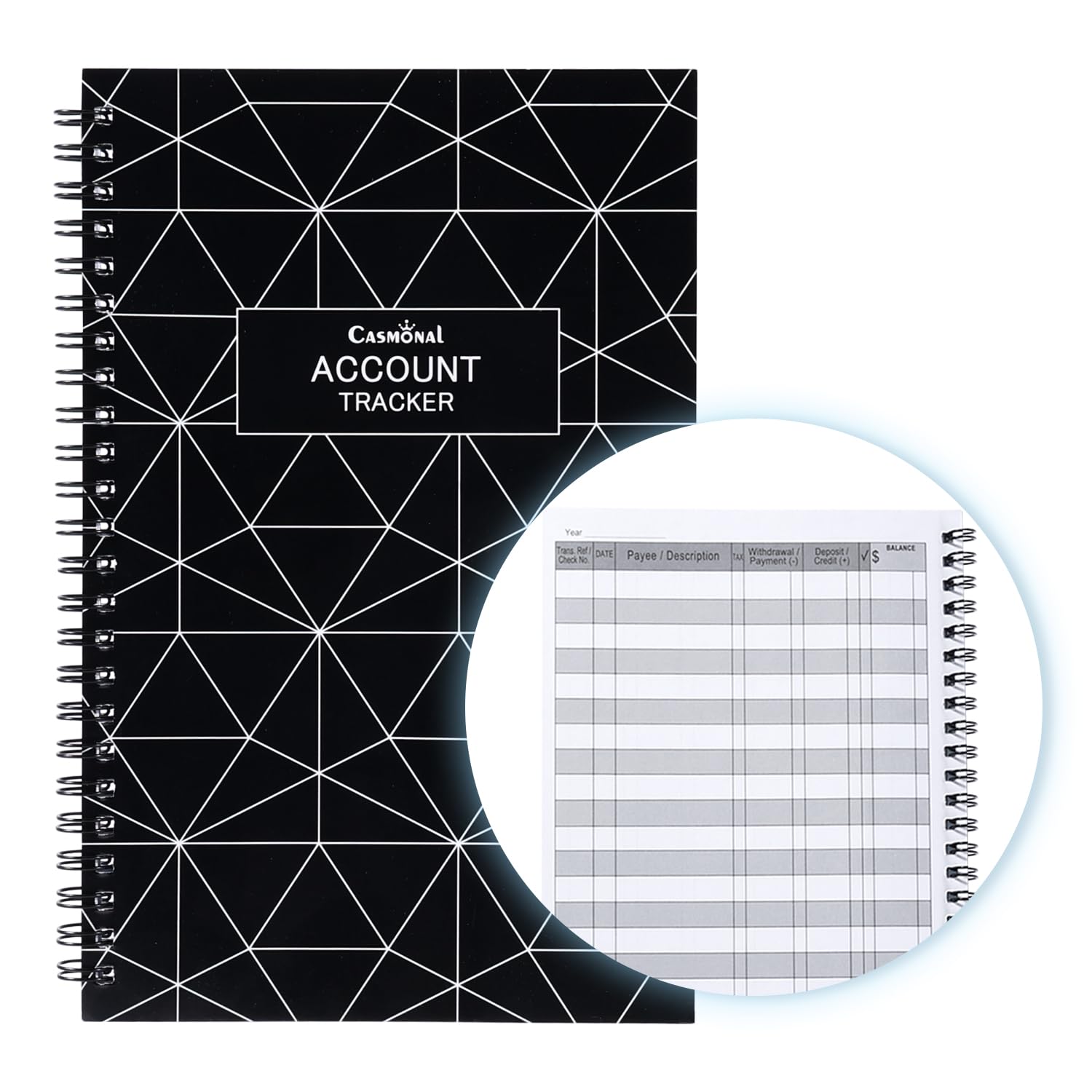 Amazon.com : CASMONAL A5 Big Checkbook Register, Check Registers for ...