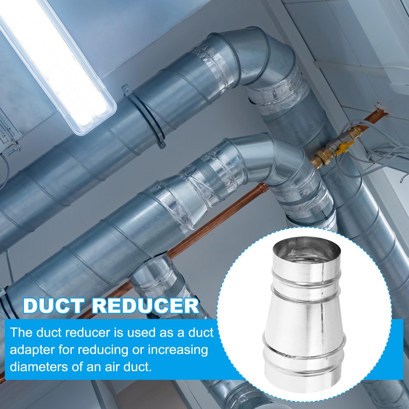 PATIKIL 5 Inch to 4 Inch Round Duct Reducer Increaser Connector ...