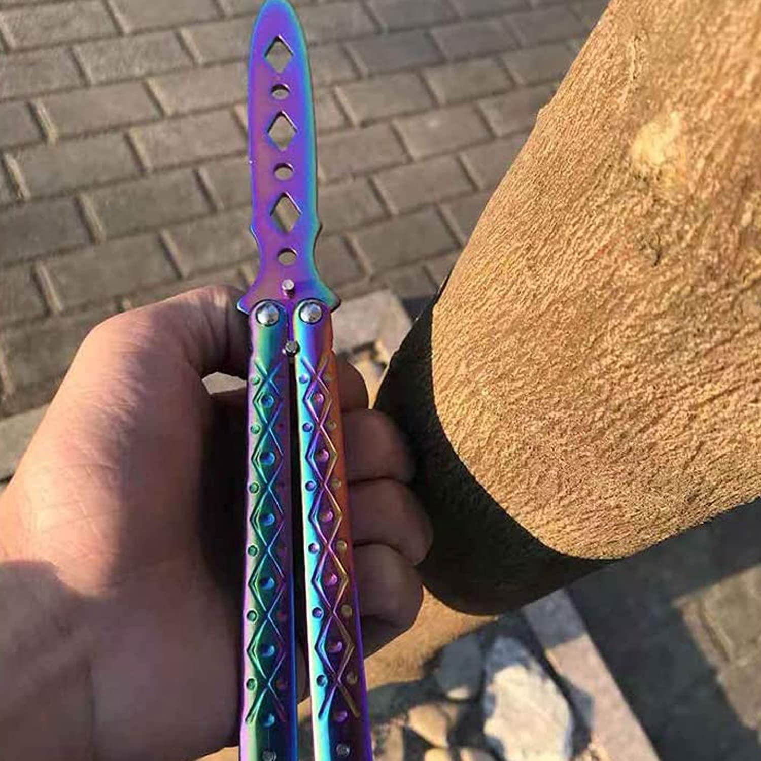 Practice Butterfly Knife - Unsharpened Blade Practice Balisong ...