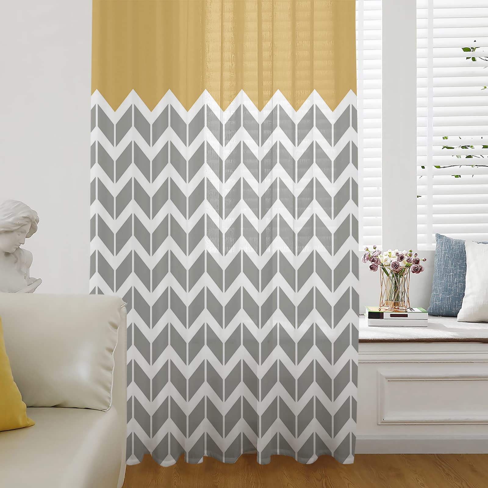 Orange And Gray Chevron Wallpaper