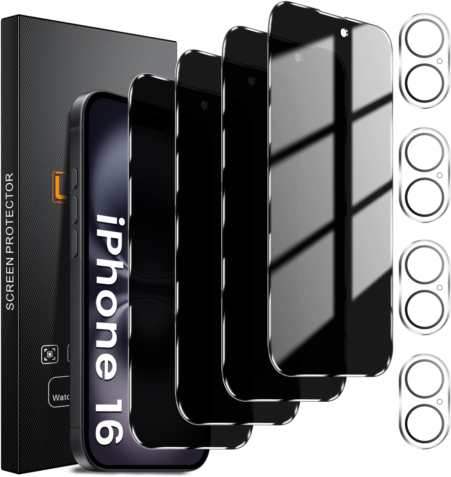 Amazon.com: Wiaocit 3 Pack Tempered Glass Privacy Screen Protector for ...