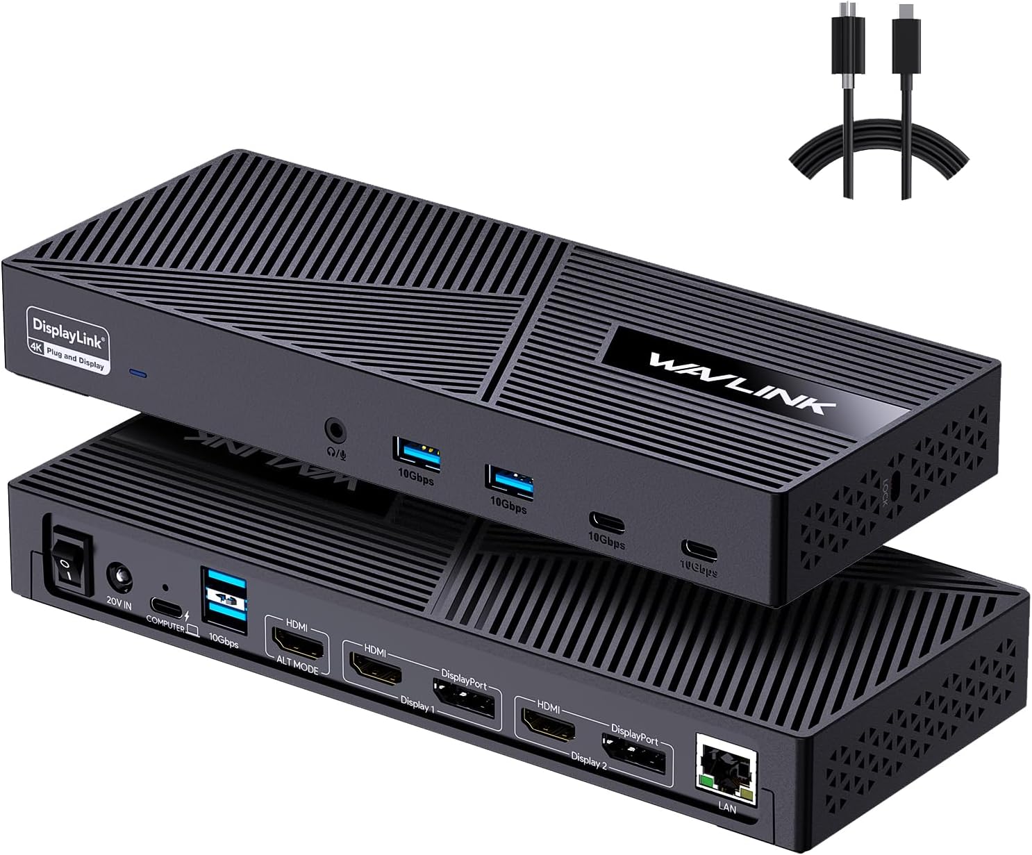 Kensington SD4840P USB-C 10Gbps Triple Video Driverless Docking Station ...