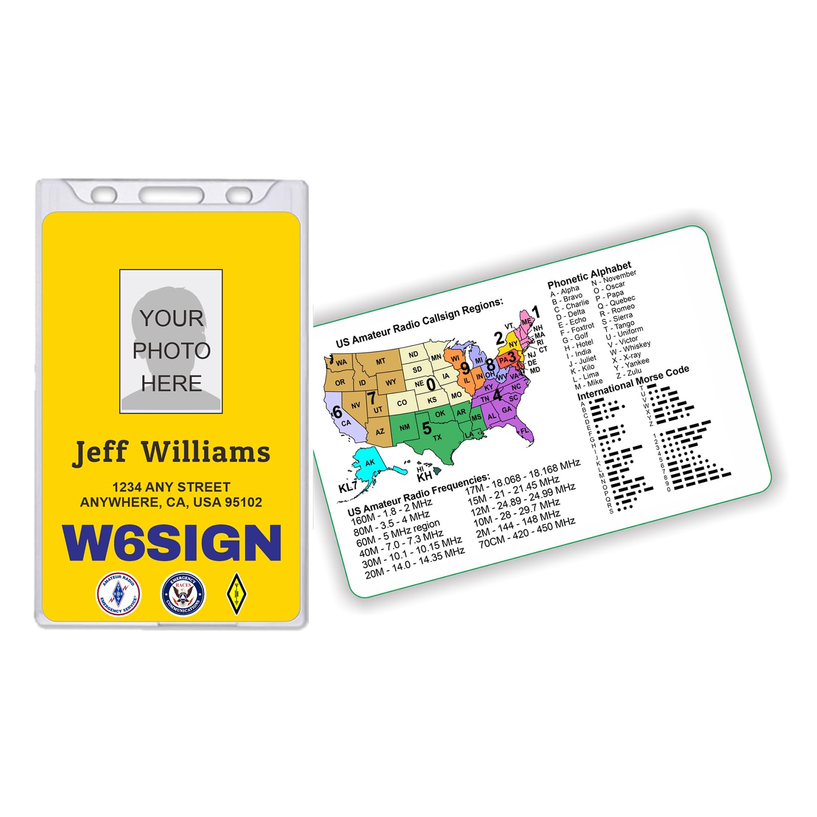 Amazon.com : HAM Radio ID Card - Custom with Your Photo and Information ...