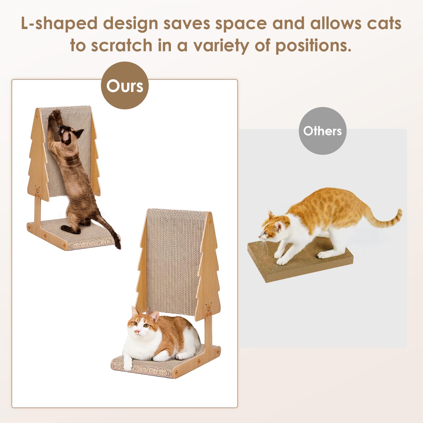 Snapklik.com : Cardboard Cat Scratcher For Indoor Cats, 24-Inch ...