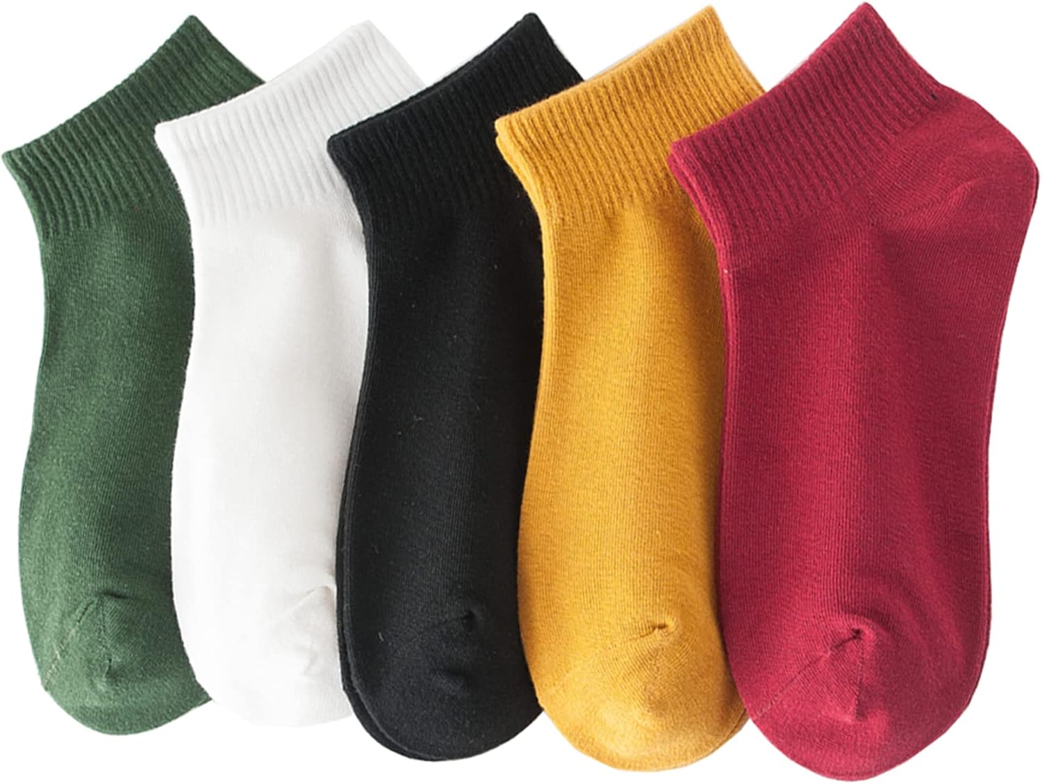 Joylife Solid Color Ankle Socks Colorful Low Cut Socks for Women, Lady ...
