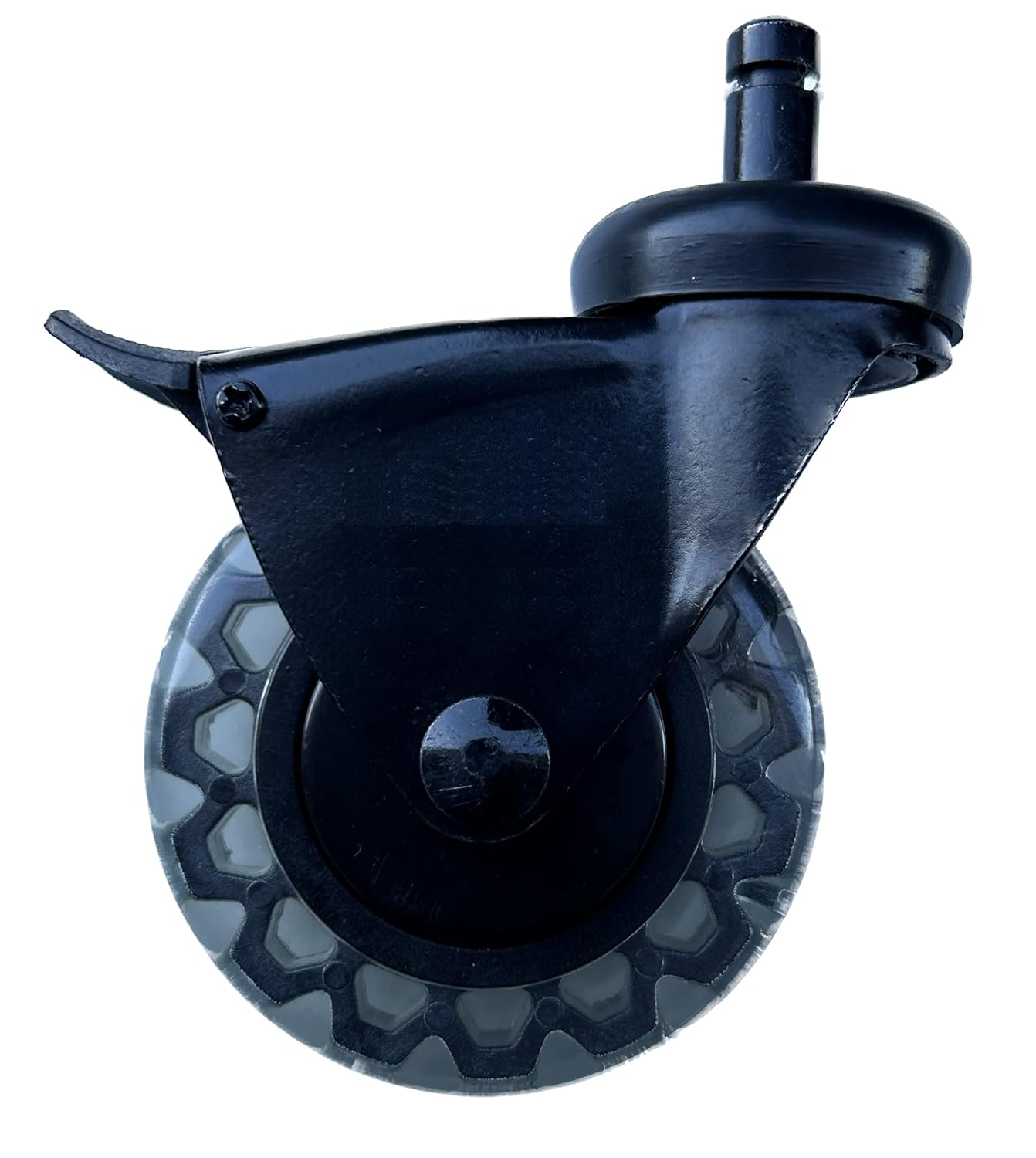 Amazon.com: ACE Upgraded 3" Clear Caster Wheel with Brake Compatible ...