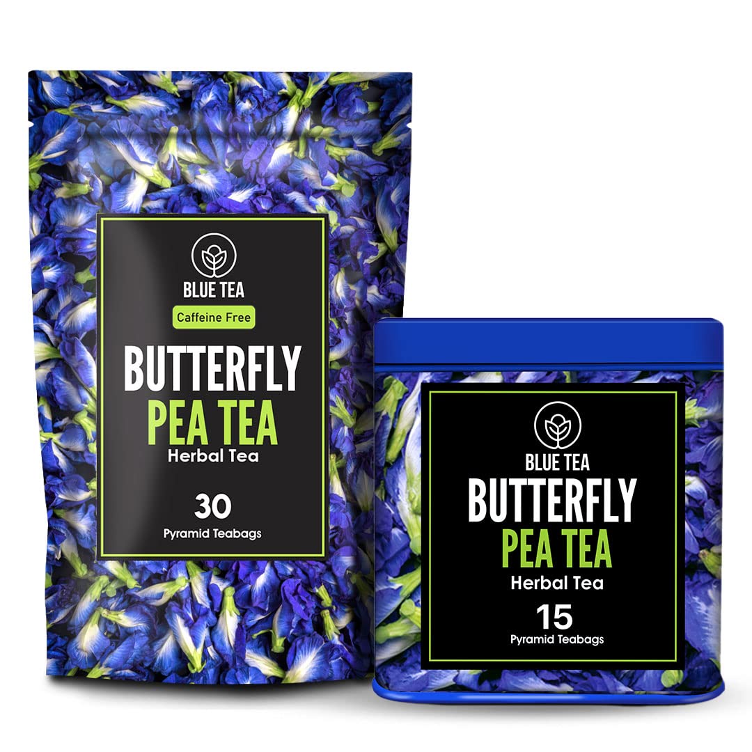 Amazon.com : BLUE TEA – Combo - Butterfly Pea Flower Tea (30 Tea Bags ...