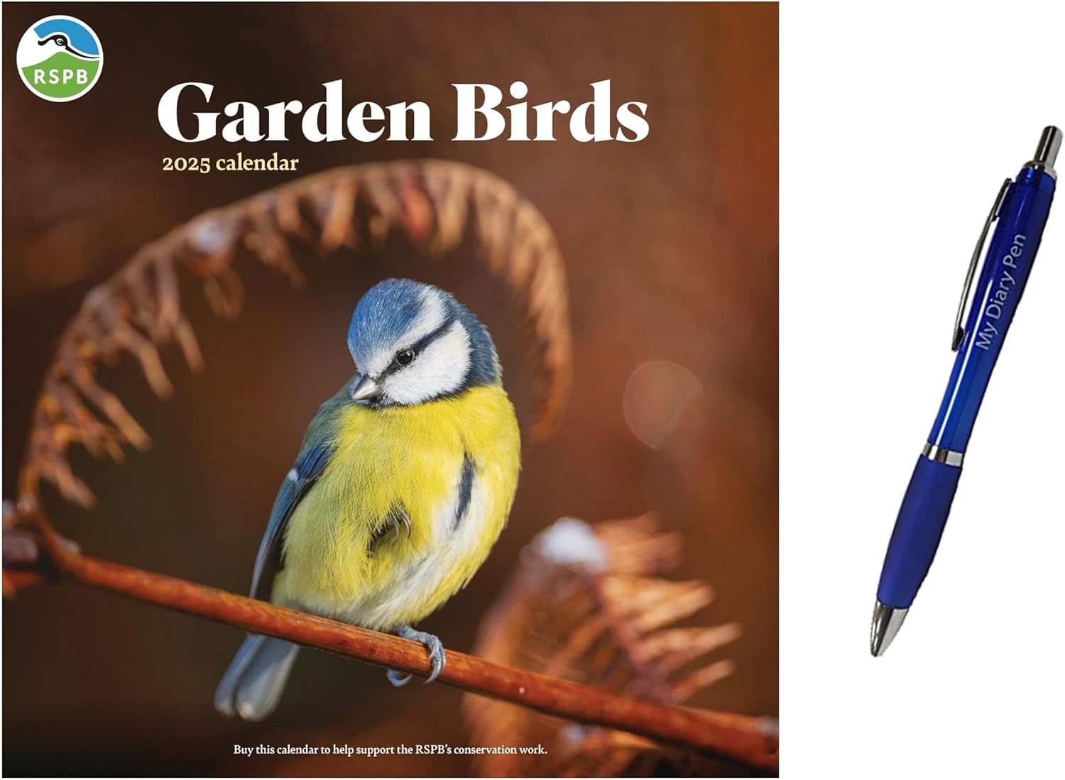 RSPB Garden Birds (PFP) Wall Calendar 2025 + EXCLUSIVE LIMITED EDITION ...